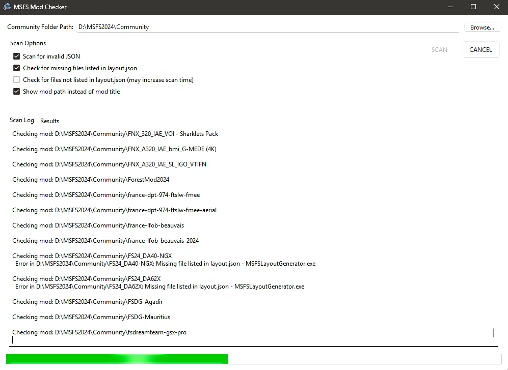 MSFS Community Mod Checker for Microsoft Flight Simulator | Feed