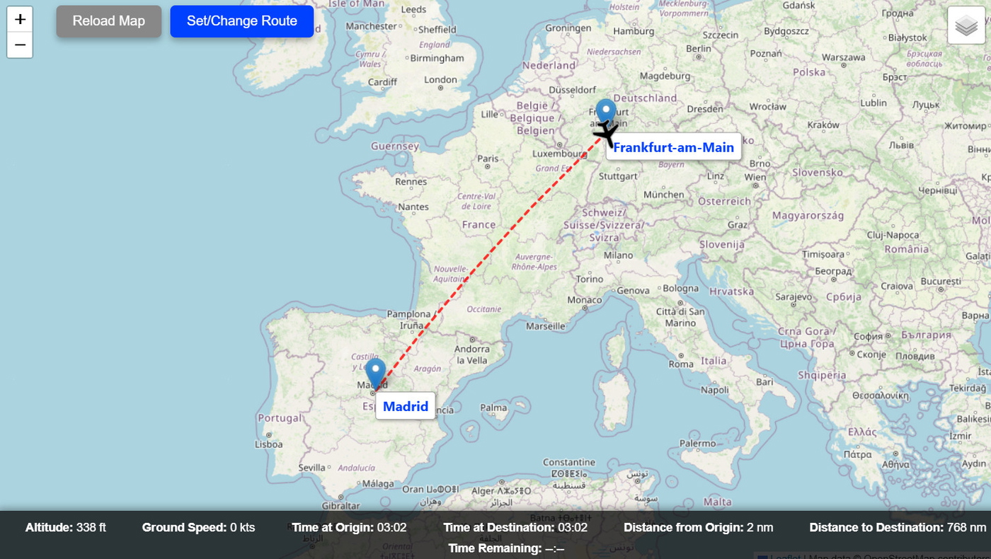 MSFS Passenger Map - A flight tracking app that emulates a passenger ...