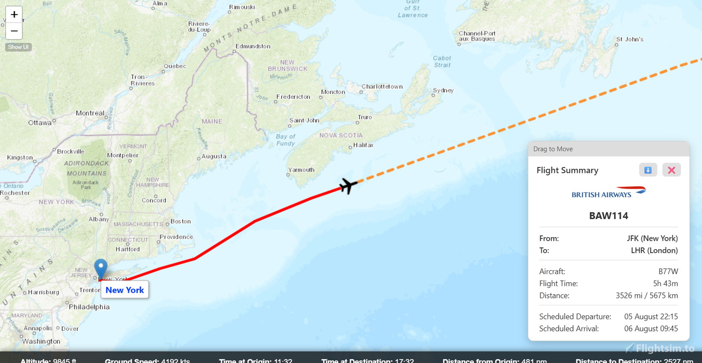 MSFS Passenger Map - A flight tracking app that emulates a passenger ...