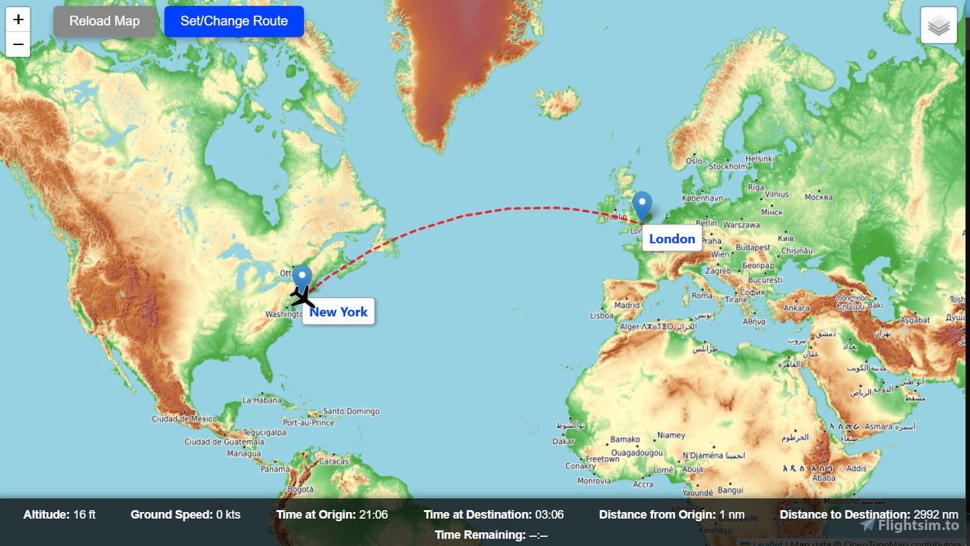 MSFS Passenger Map - A flight tracking app that emulates a passenger ...
