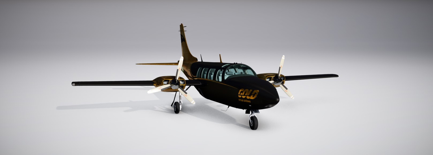 MSFS2020 Livery Piper Aerostar 600 AEST A2A Gold Luxury Version - Gold ...
