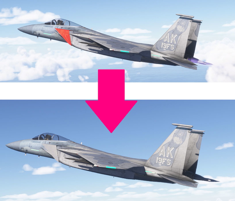 MSFS2024 DC Designs F-15 Intake Cover Temporary Patch File F15 Eagle ...