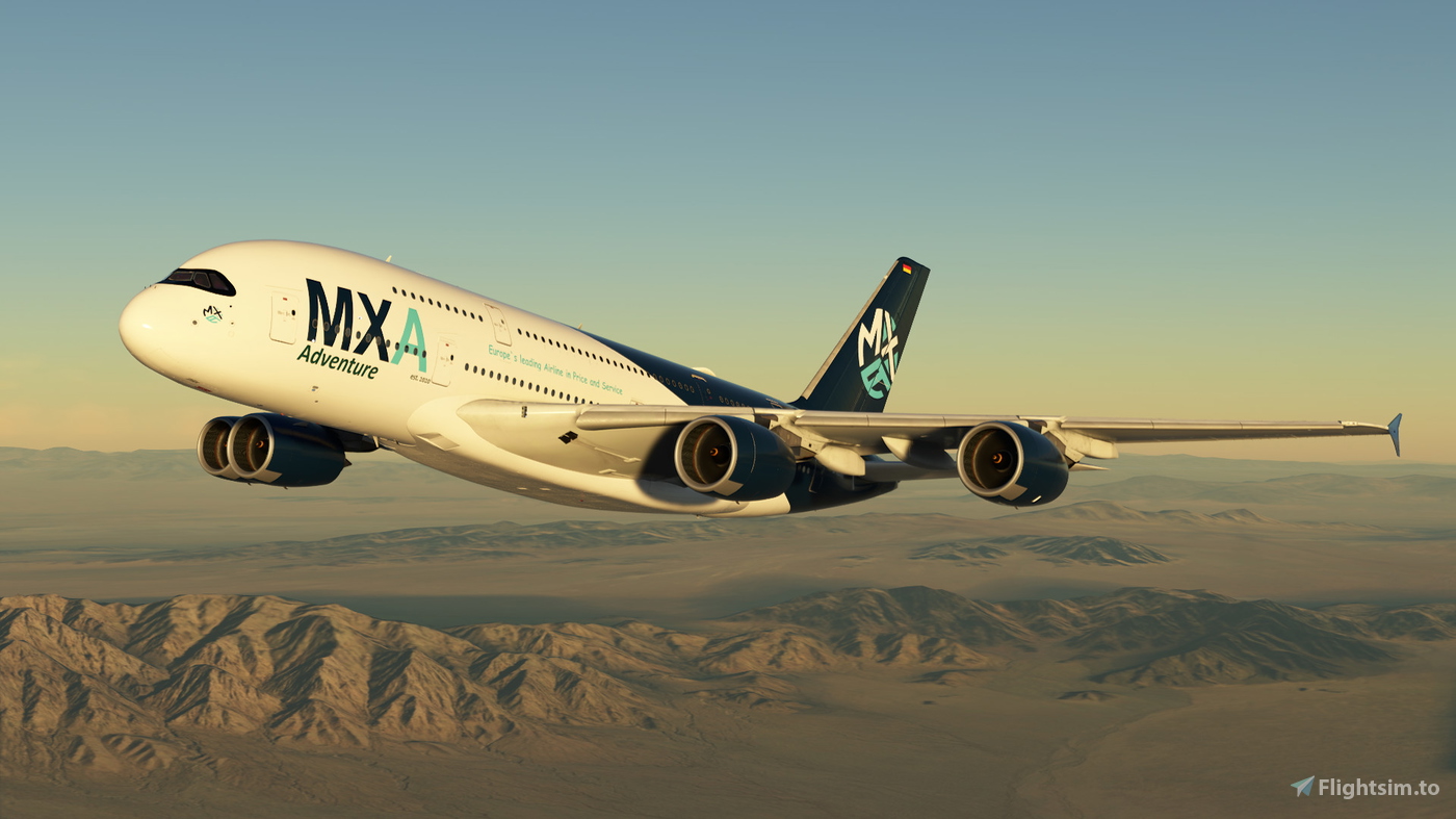 MXA Adventure A380-800 (D-AJMX) MSFS2020 / Will be Phased out soon / for Microsoft Flight ...