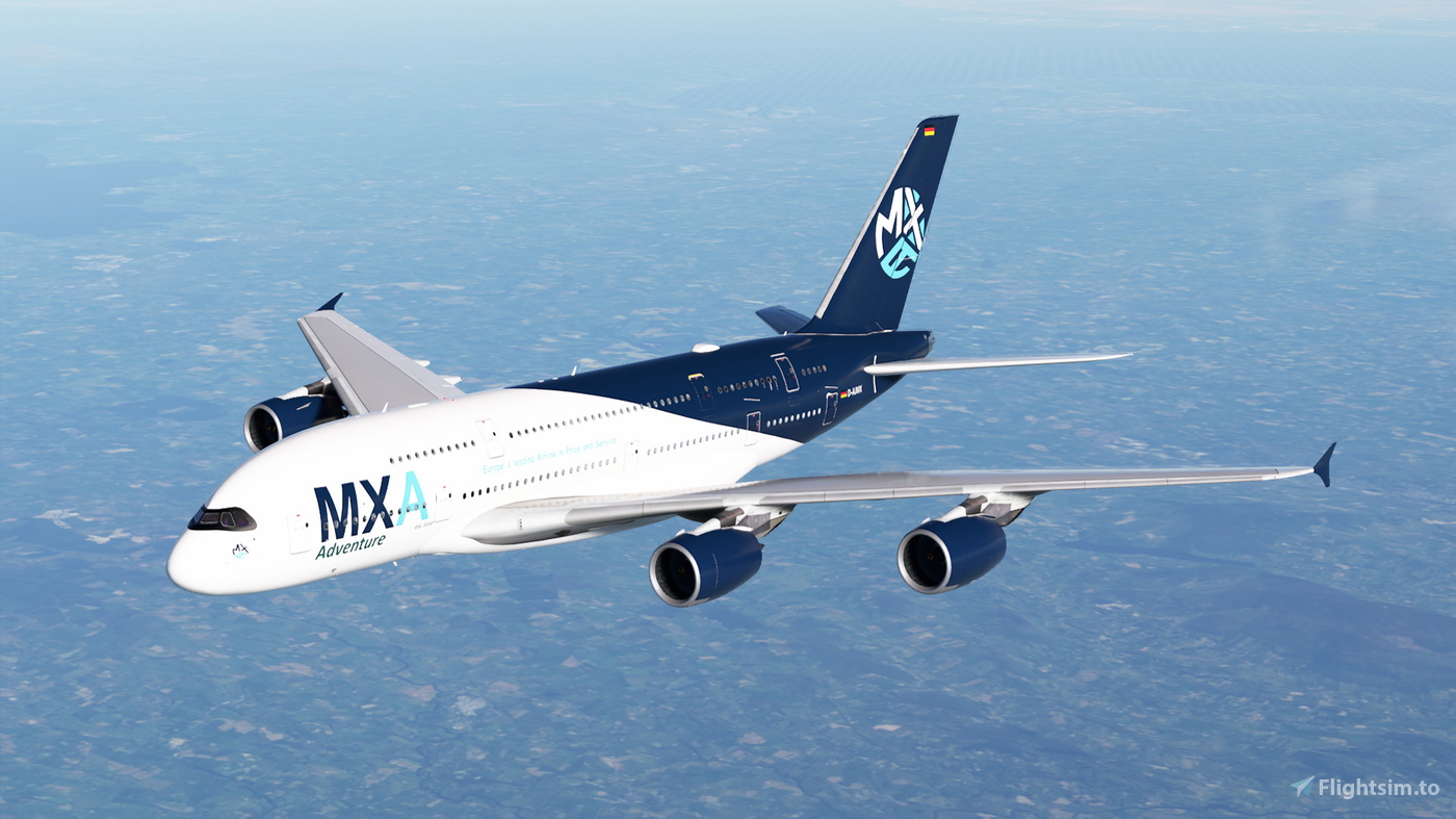 MXA Adventure A380-800 (D-AJMX) MSFS2020 / Will be Phased out soon / for Microsoft Flight ...