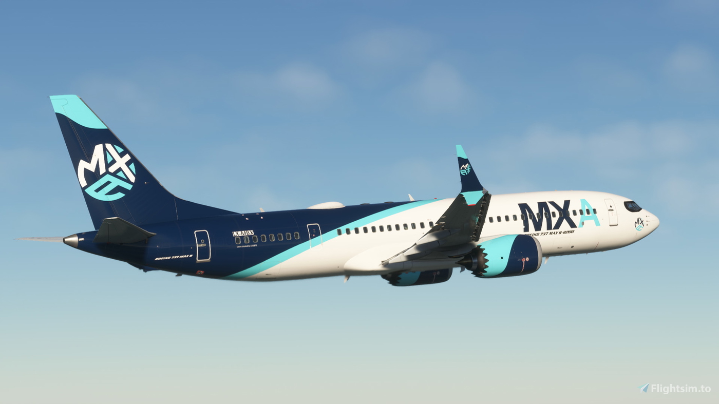 MXA B737MAX 8200 (LX-MBX) MSFS2020 for Microsoft Flight Simulator | MSFS
