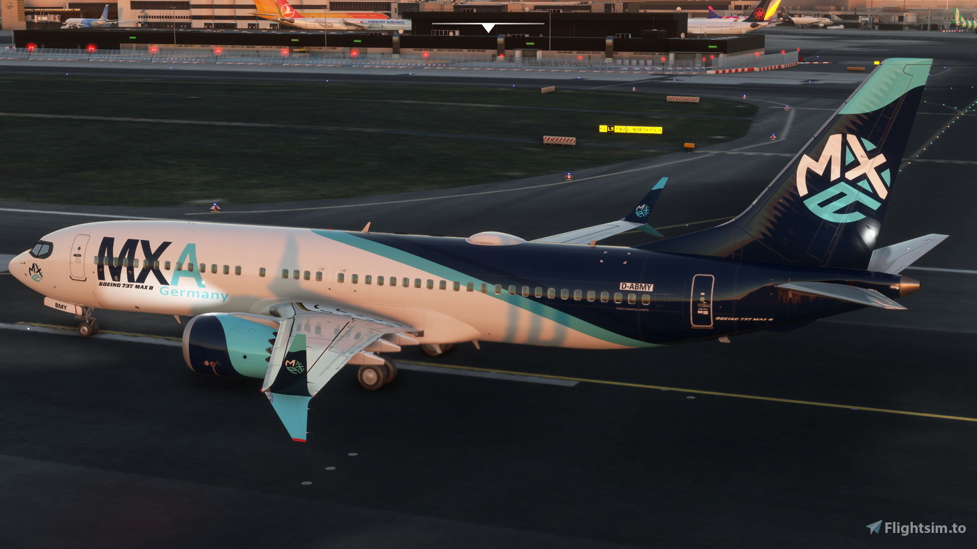 MXA Germany B737MAX 8 (D-ABMY) MSFS2020 voor Microsoft Flight Simulator | MSFS