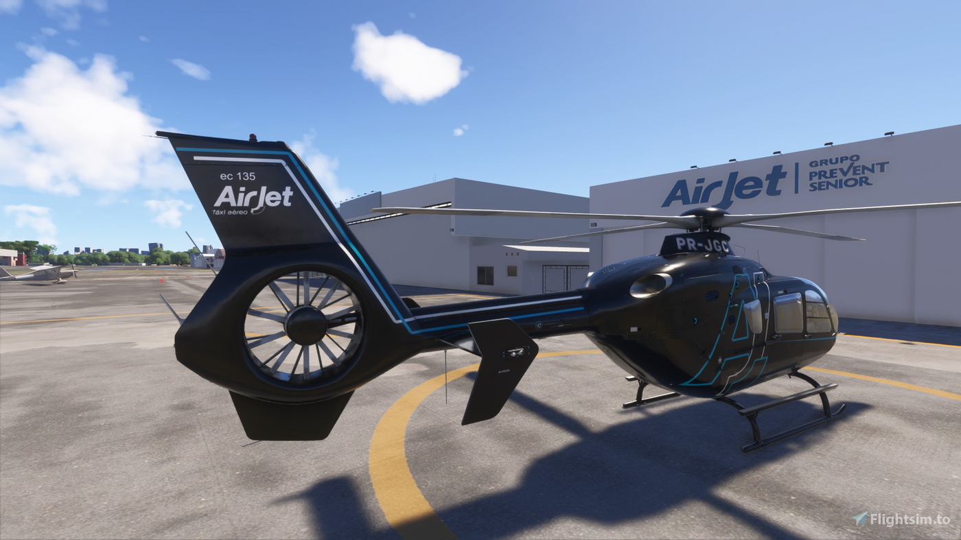 Nemeth Designs EC-135 Air Jet Taxi Aereo - PR-JGC - 4K 对于 Microsoft ...