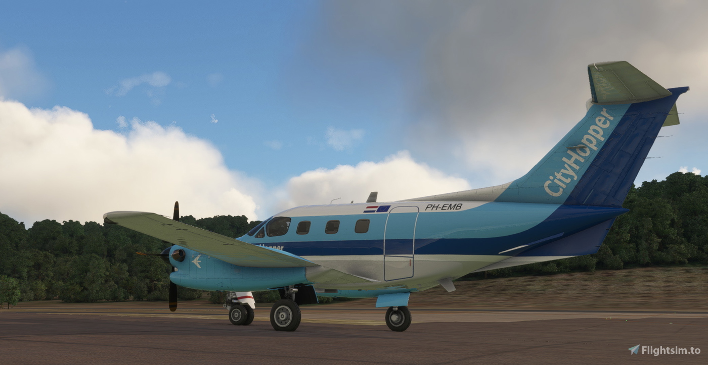 NLM CityHopper livery for Embraer EMB-121 Xingu for Microsoft Flight Simulator | MSFS
