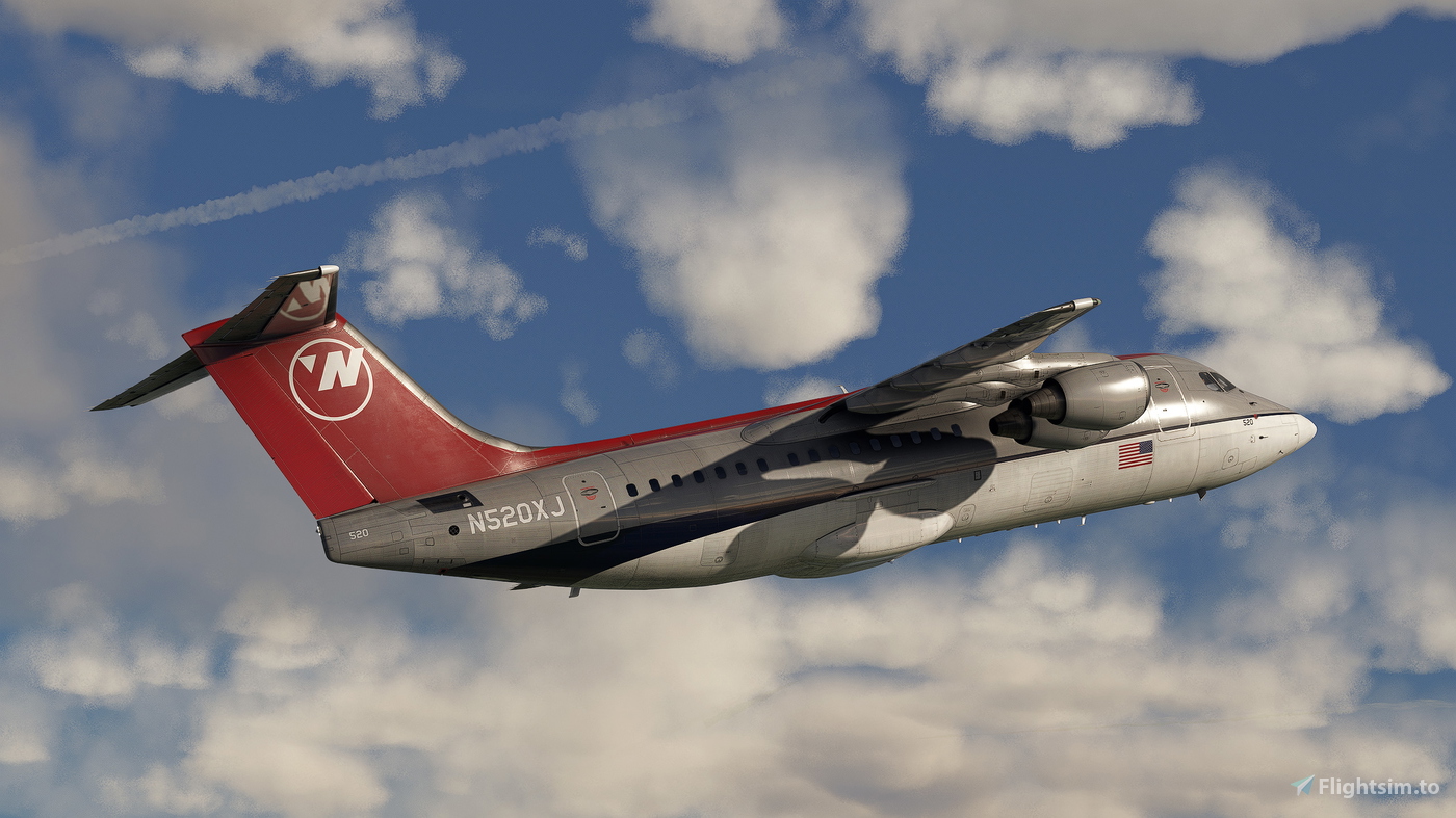 Northwest Airlink (N520XJ) - JustFlight RJ-85 for Microsoft Flight ...