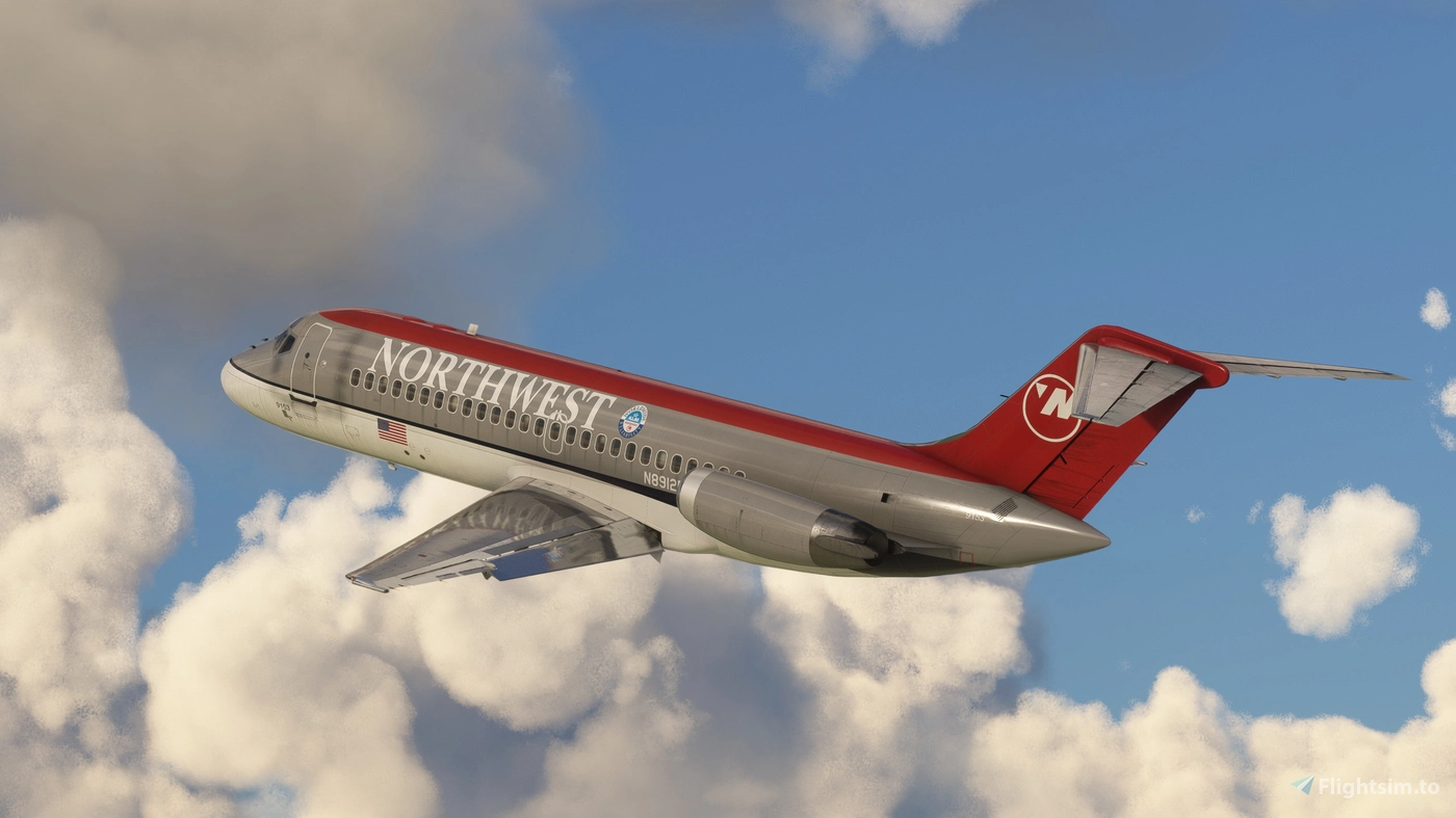 Northwest (N8912E) - SkySimulations DC-9-10 for Microsoft Flight ...