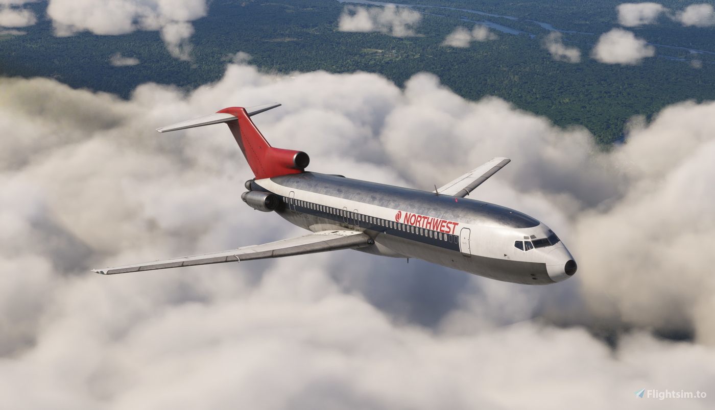 Northwest ("Orient Colors" - N251US) - - FlightSim Studio 727-200 PAX ...