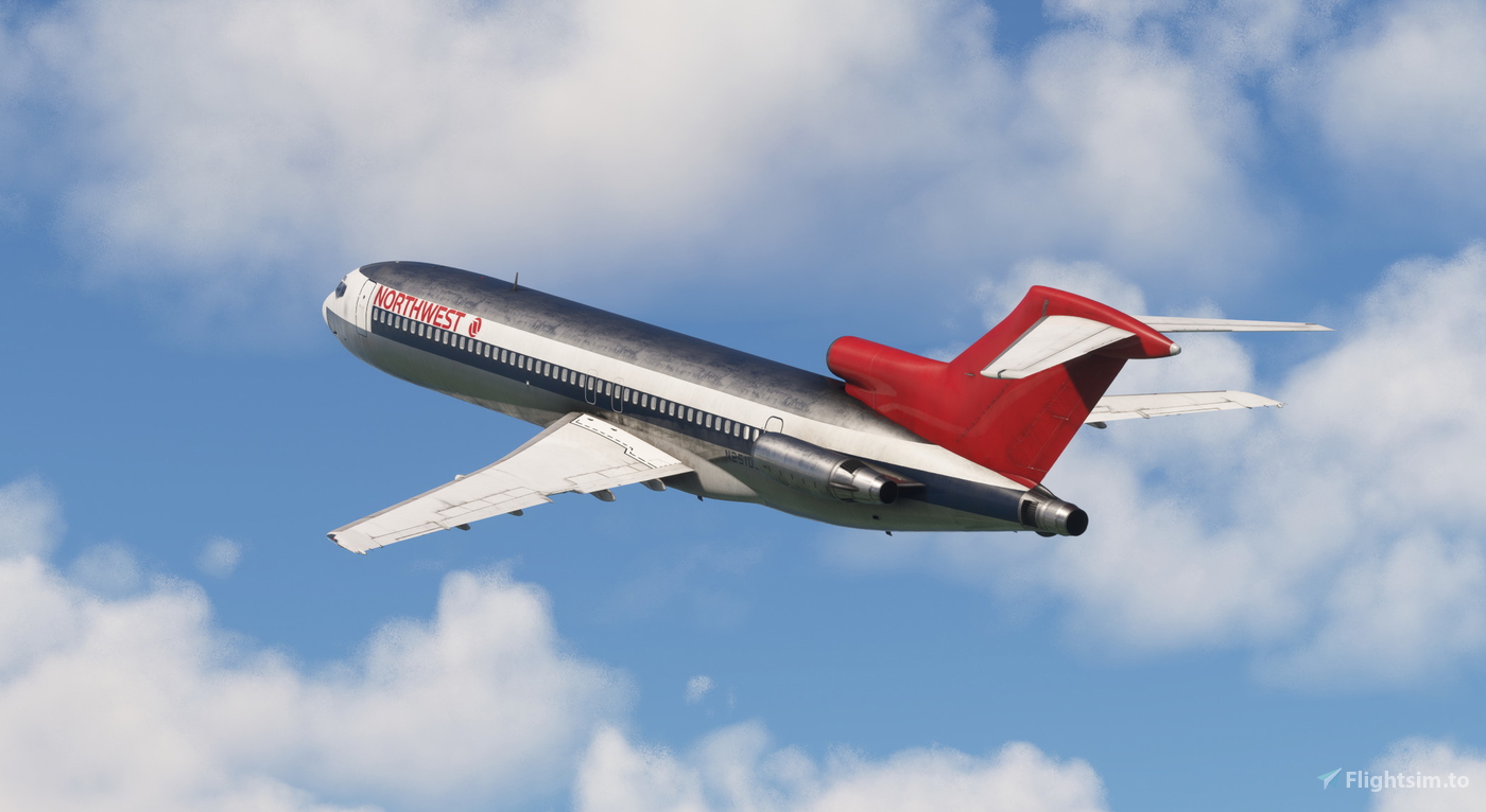 Northwest ("Orient Colors" - N251US) - - FlightSim Studio 727-200 PAX ...