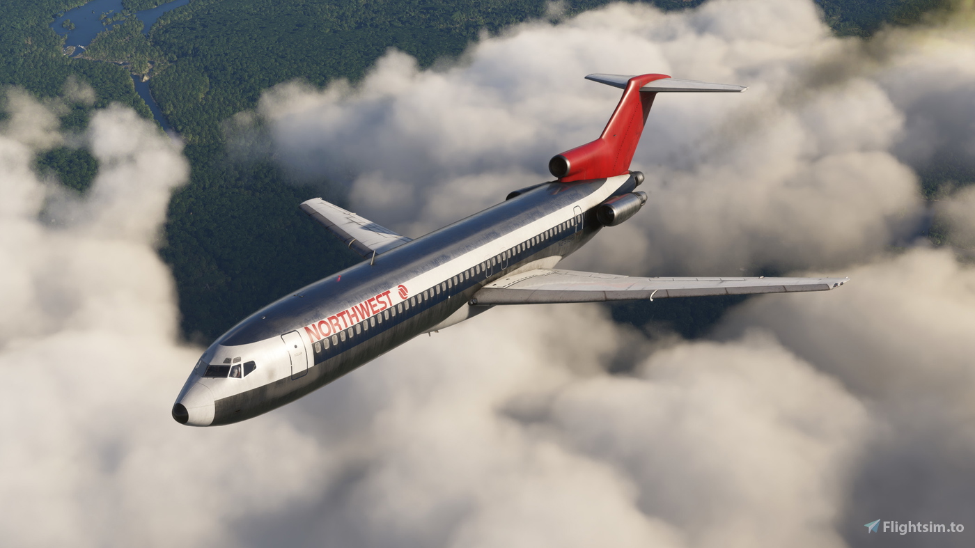 Northwest ("Orient Colors" - N251US) - - FlightSim Studio 727-200 PAX ...