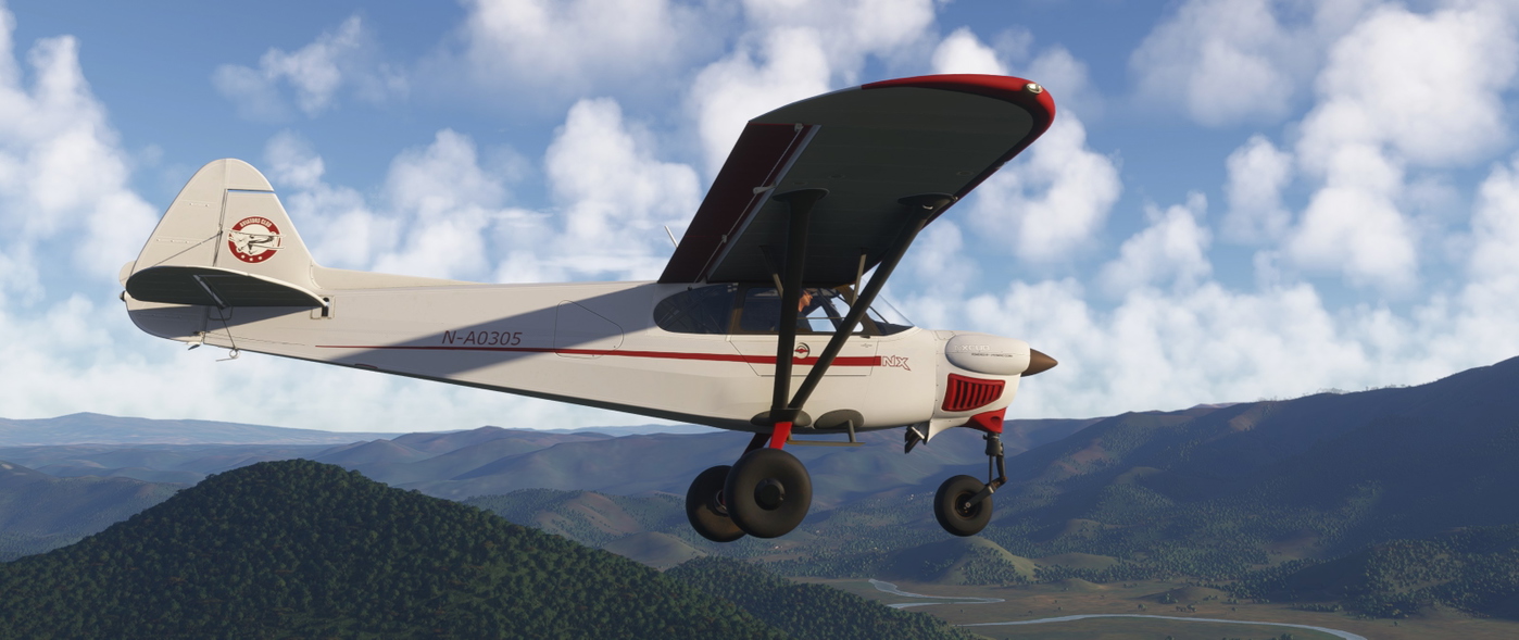 NXCub Monster white-red N-A0305 for Microsoft Flight Simulator | MSFS