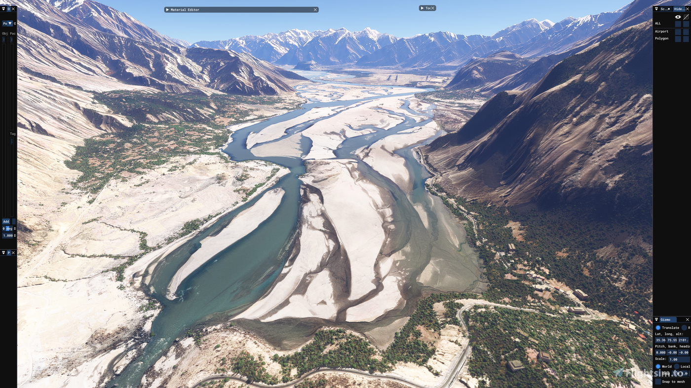 OPSD Skardu riverbed banks fix for Microsoft Flight Simulator | MSFS