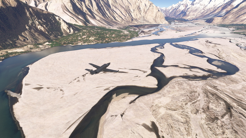 OPSD Skardu riverbed banks fix for Microsoft Flight Simulator | MSFS