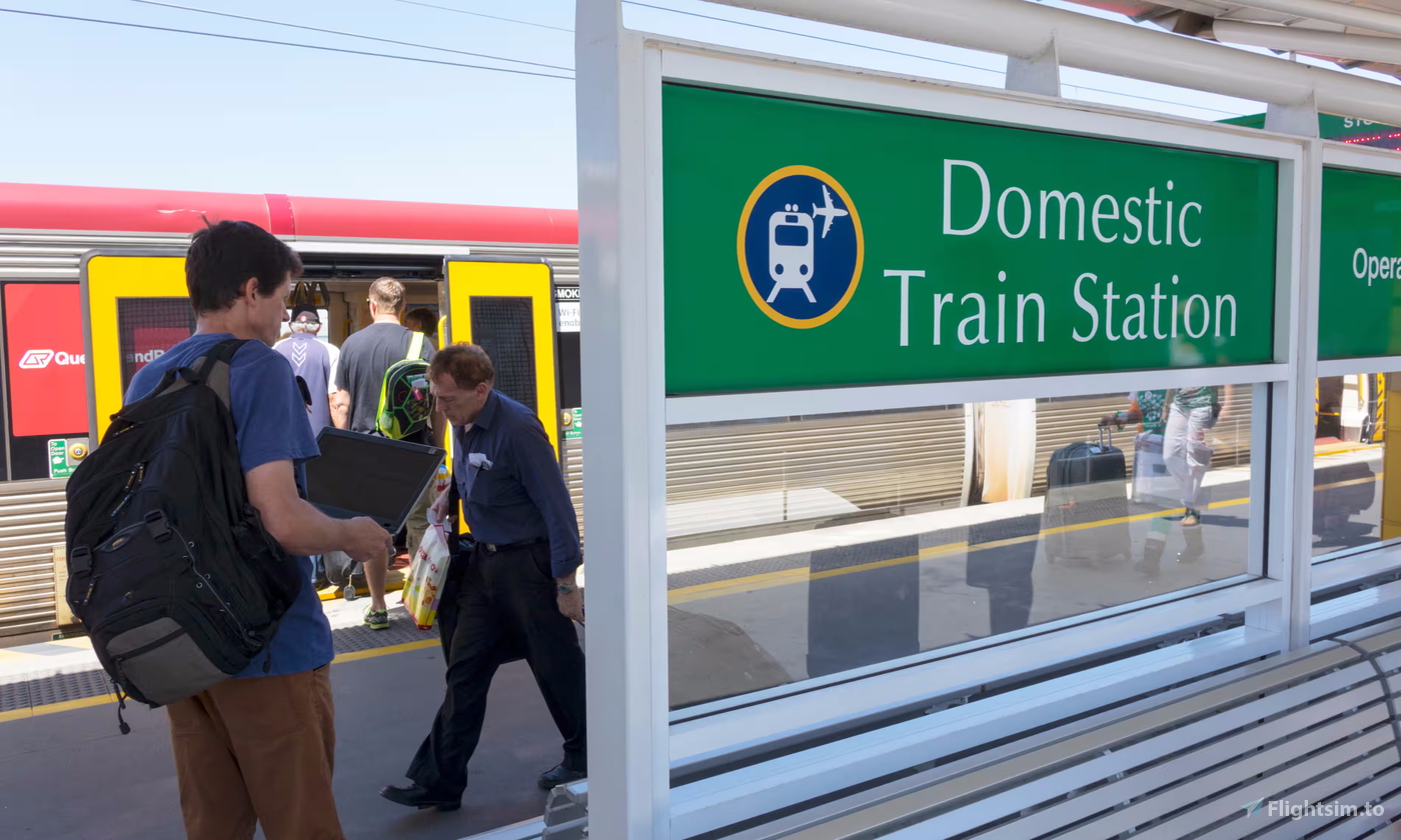 Orbx Brisbane International Airport V2 Airtrain Station Upgrade for ...