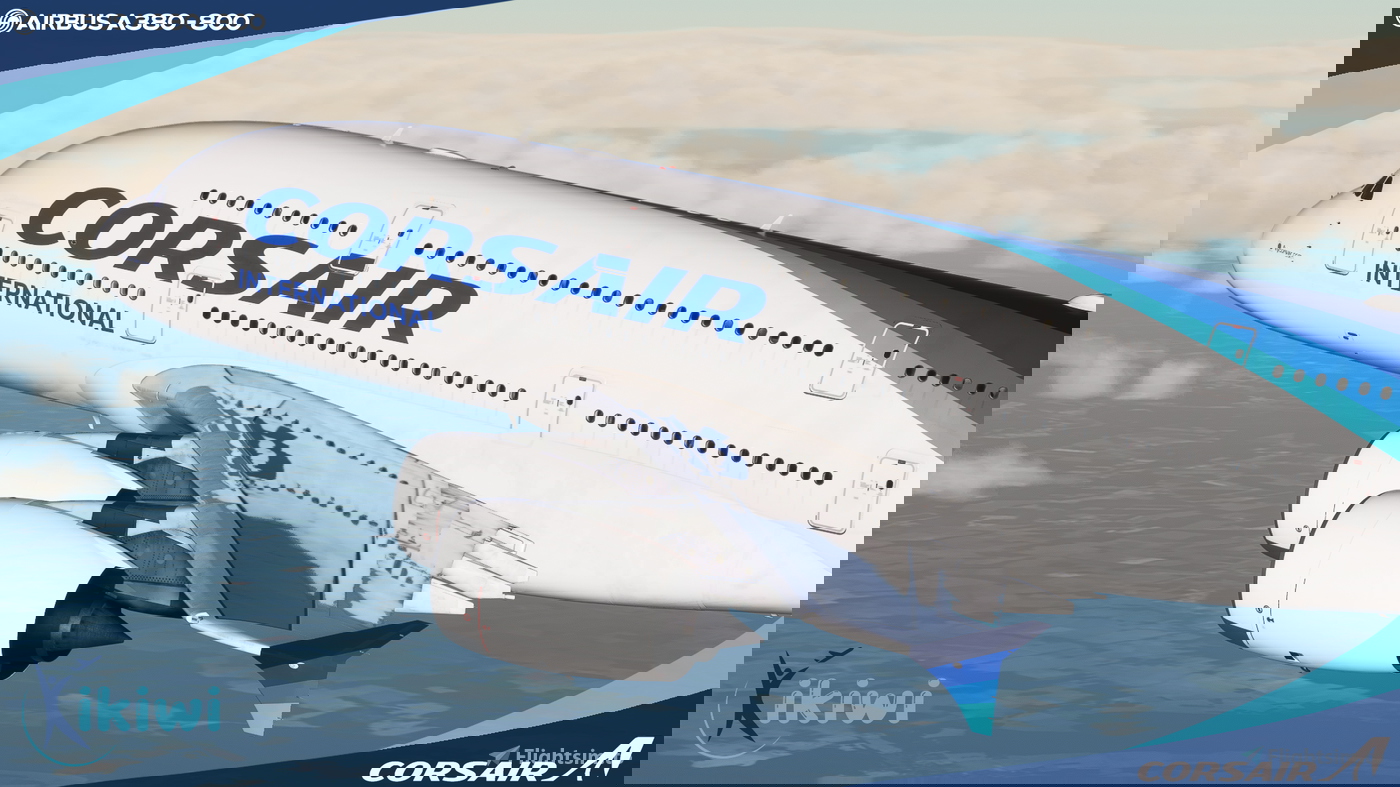[PACK] FlyByWire A380-800 Corsair International 2012, 2020 & 2021 Liveries 4K & 8K for Microsoft ...