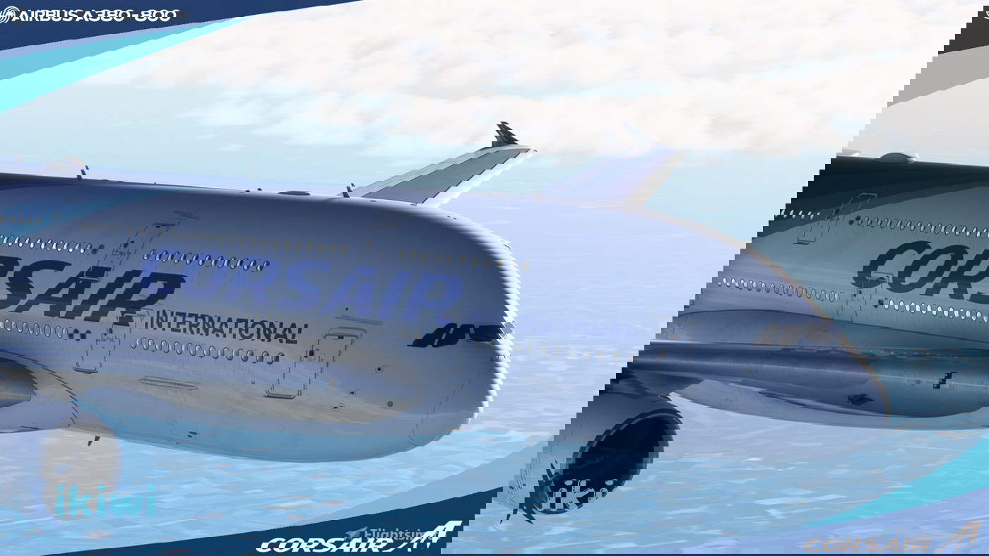 [PACK] FlyByWire A380-800 Corsair International 2012, 2020 & 2021 Liveries 4K & 8K for Microsoft ...