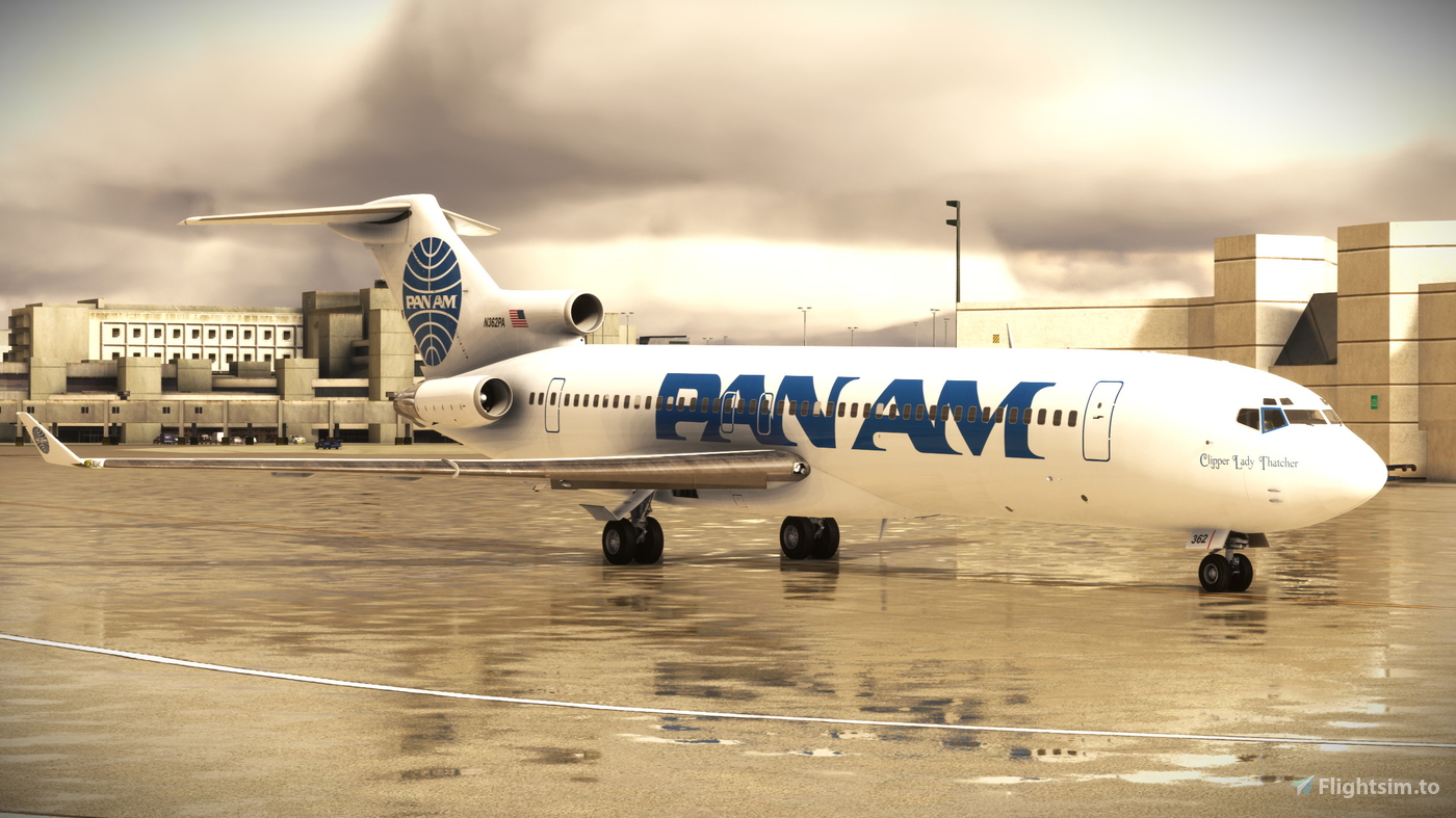 Pan Am ("Clipper Lady Thatcher" N362PA) 2004 | FlightSim Studio B727 ...