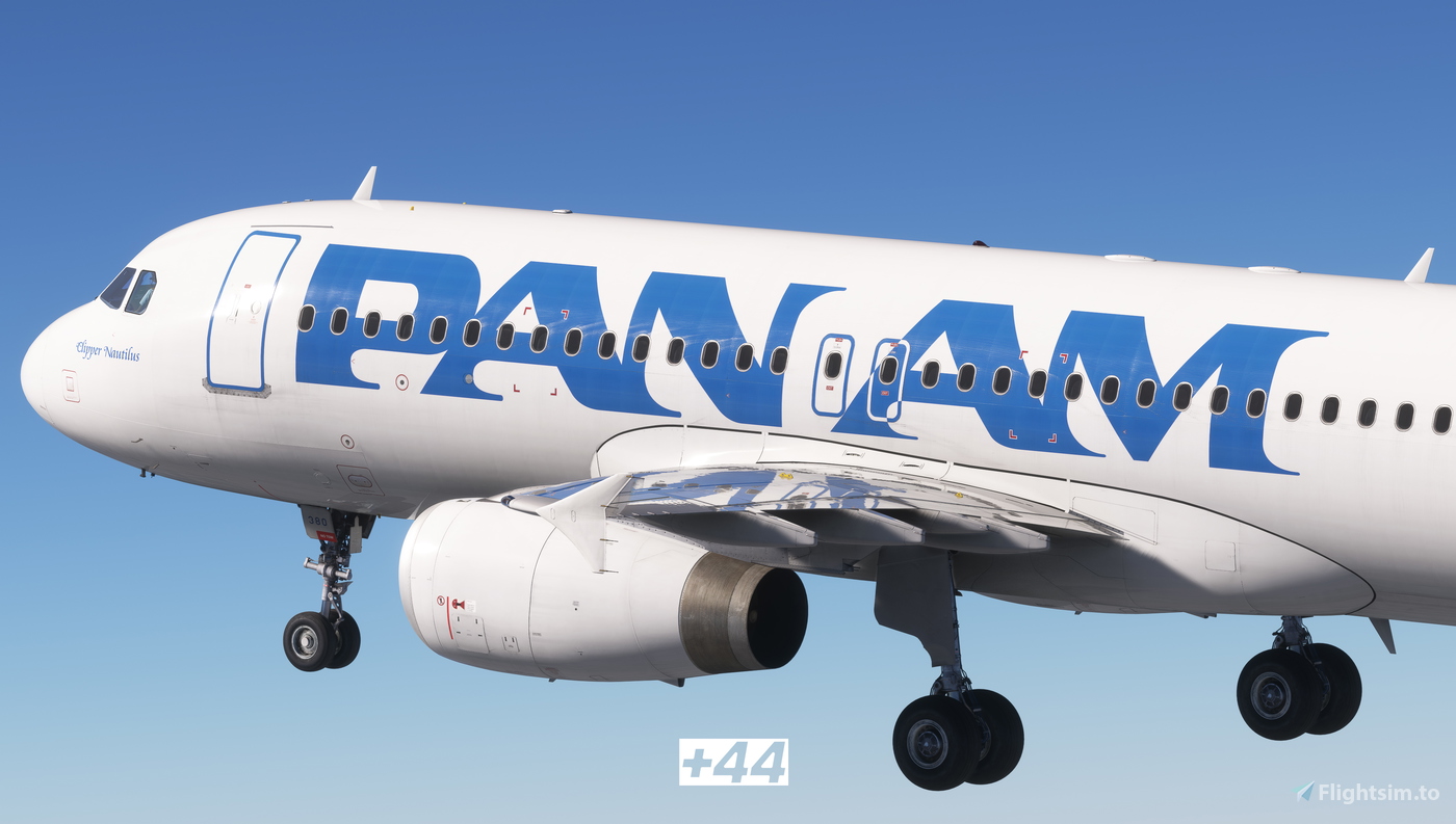 Pan Am (N380PA) Fenix A320 - 8K for Microsoft Flight Simulator | MSFS