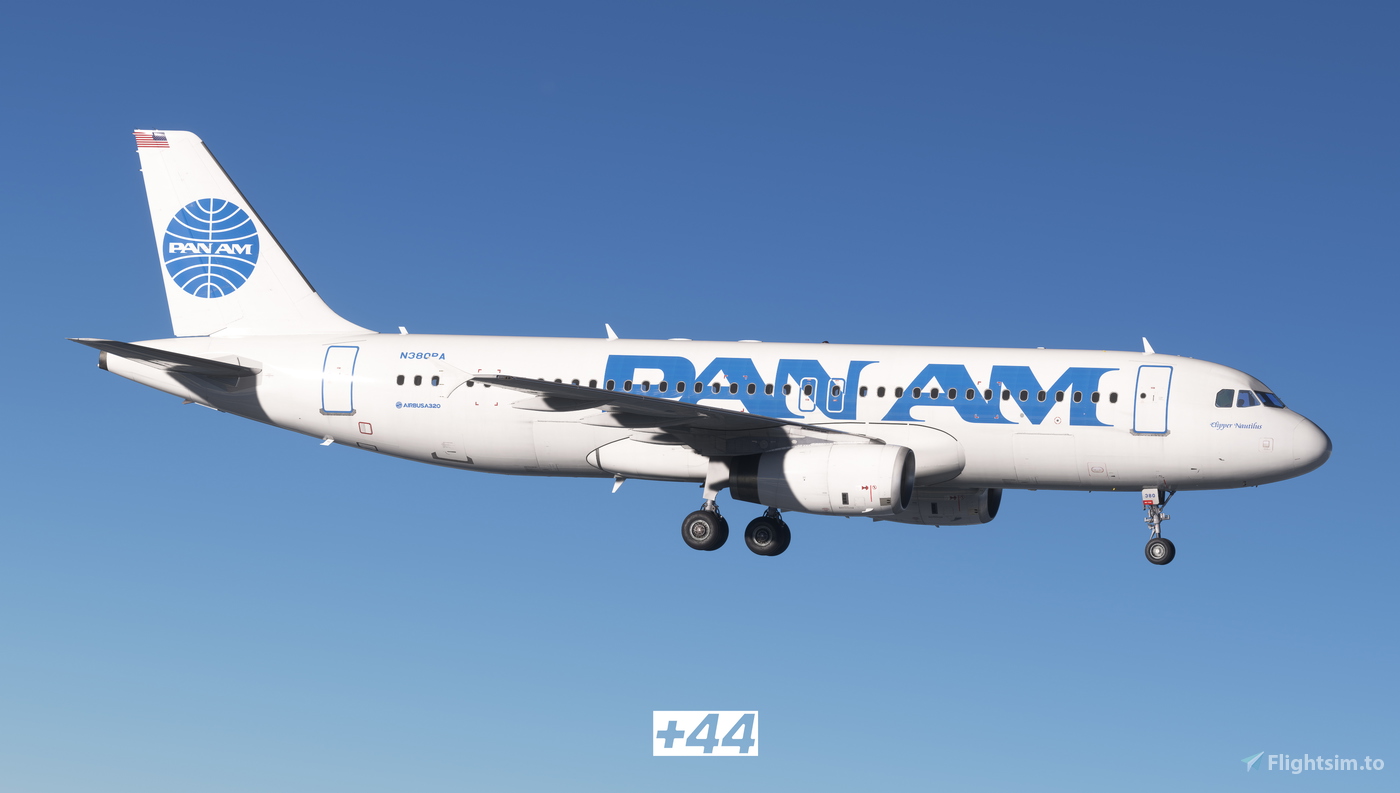 Pan Am (N380PA) Fenix A320 - 8K for Microsoft Flight Simulator | MSFS