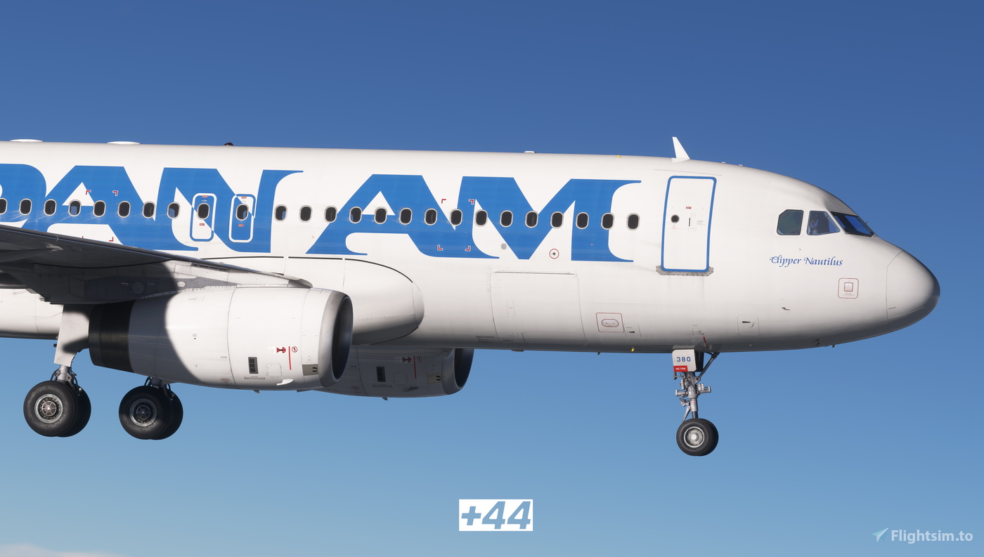Pan Am (N380PA) Fenix A320 - 8K for Microsoft Flight Simulator | MSFS