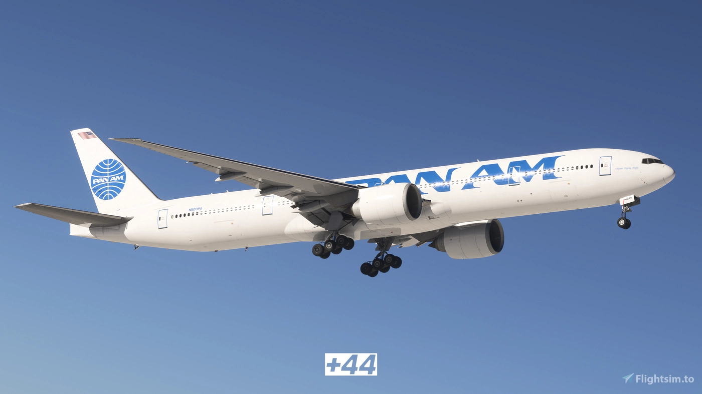 Pan Am (N503PA) PMDG 777-300ER - 8K für Microsoft Flight Simulator | MSFS