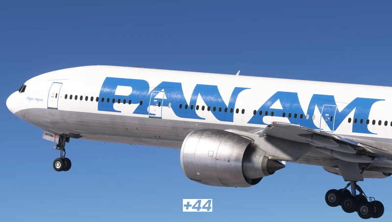 Pan Am (N777PA) PMDG 777-300ER - 8K for Microsoft Flight Simulator | MSFS