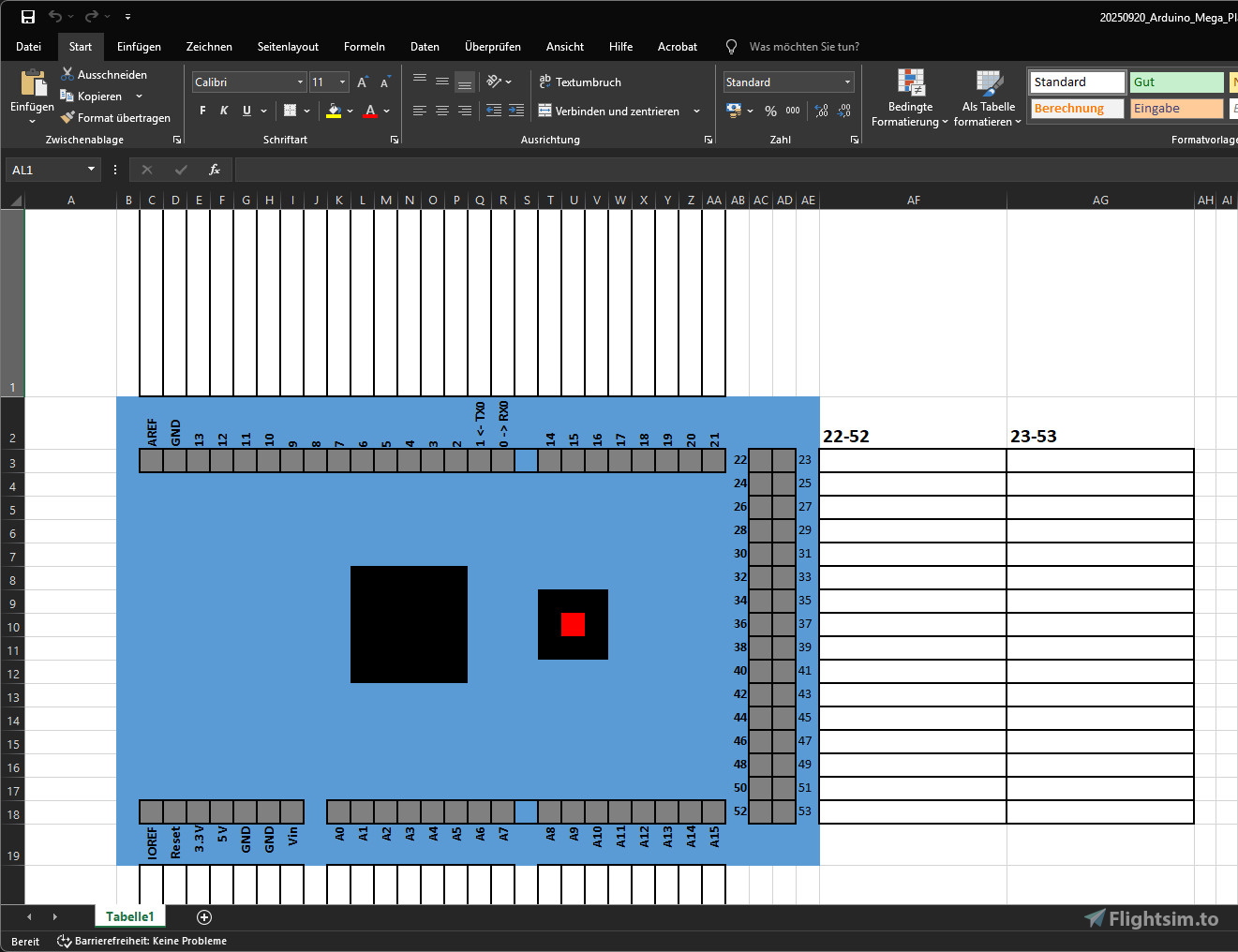 PDF-Plan for Arduino Mega 2560 pour Microsoft Flight Simulator | MSFS