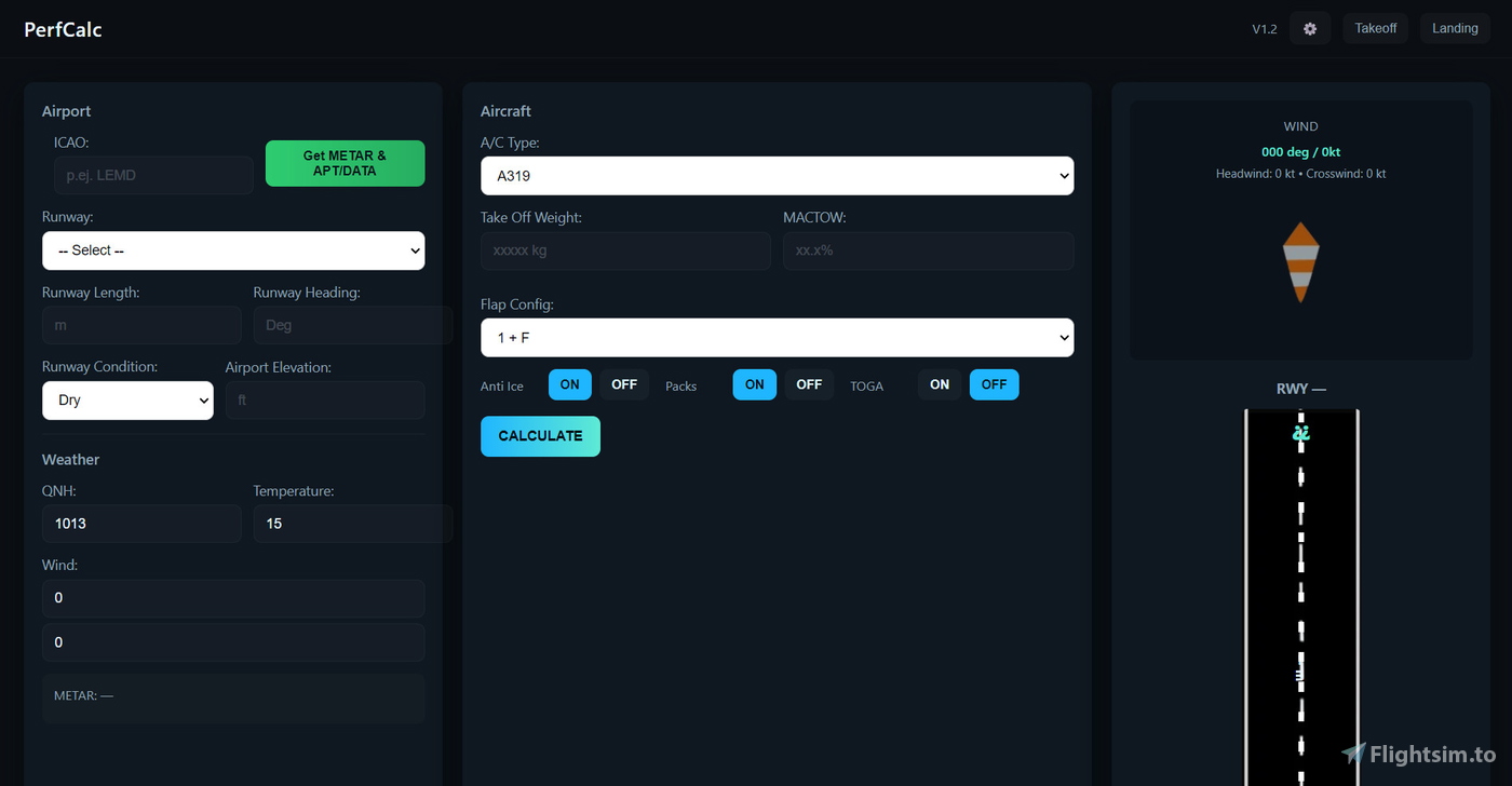 Performance Calculator for Microsoft Flight Simulator | MSFS