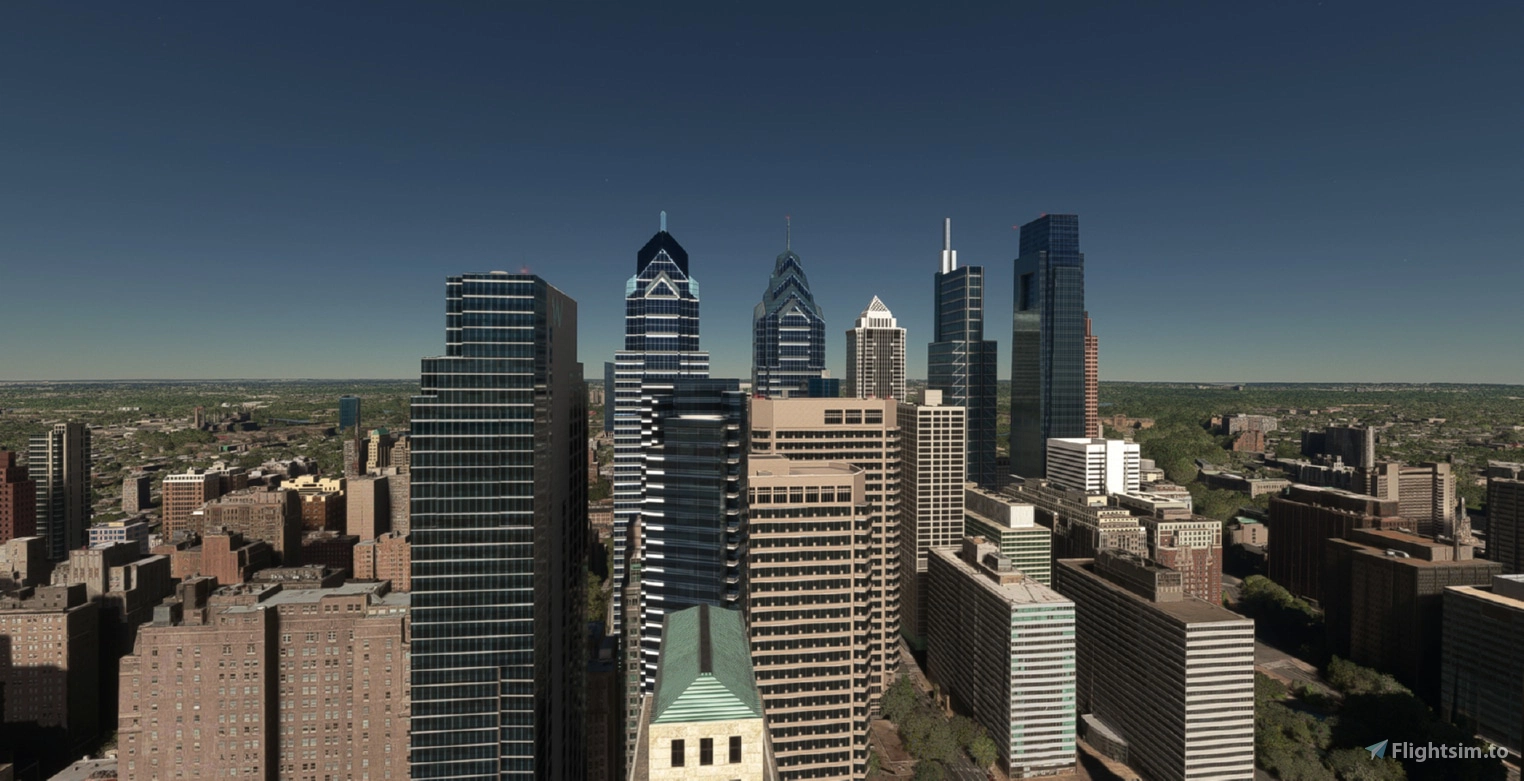 SamScene3D - Philadelphia Modern City for Microsoft Flight Simulator | MSFS