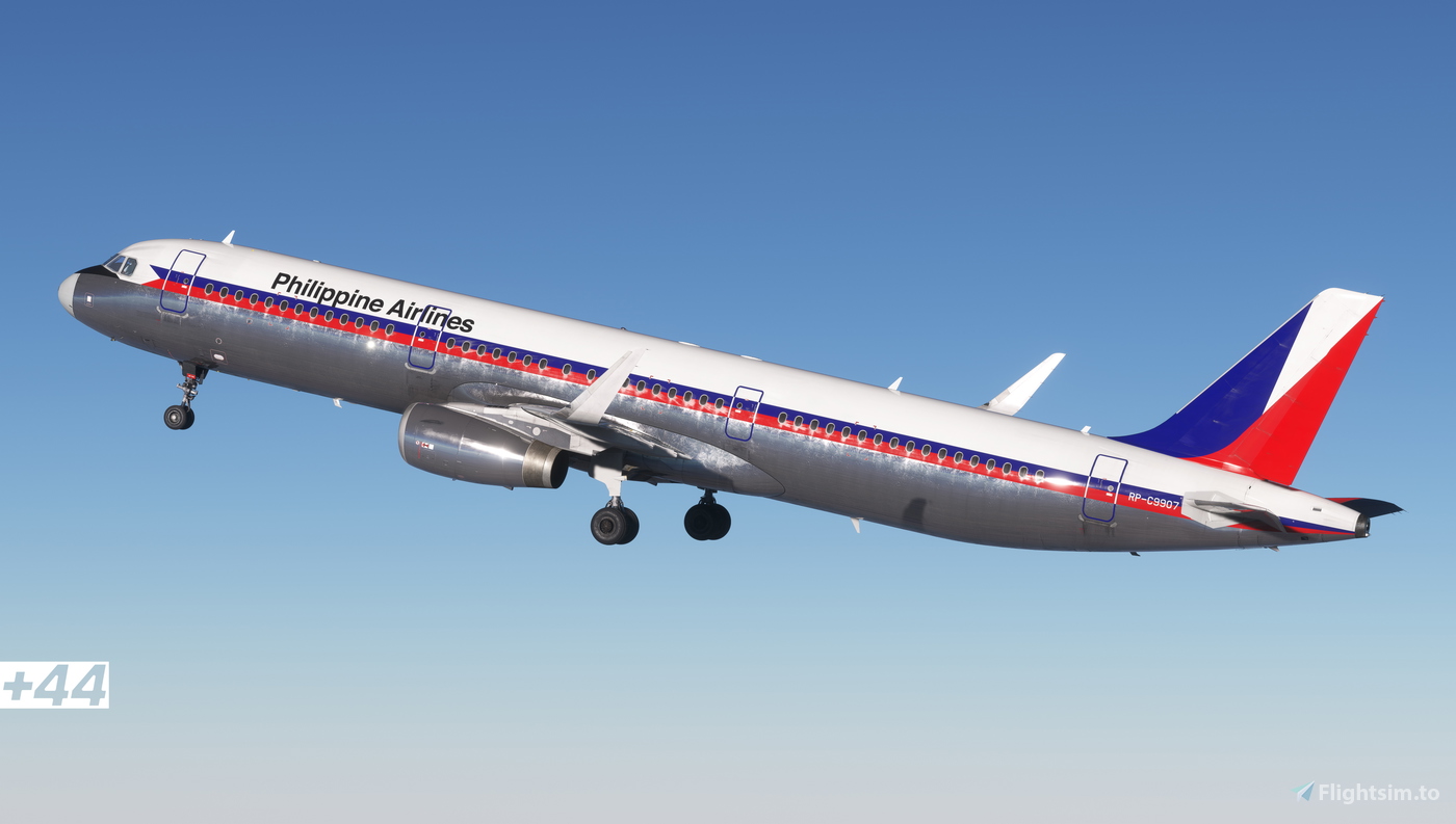 Philippine Airlines PAL (RP-C9907) Fenix A321 - 8K [WORN OUT] for Microsoft Flight Simulator | MSFS