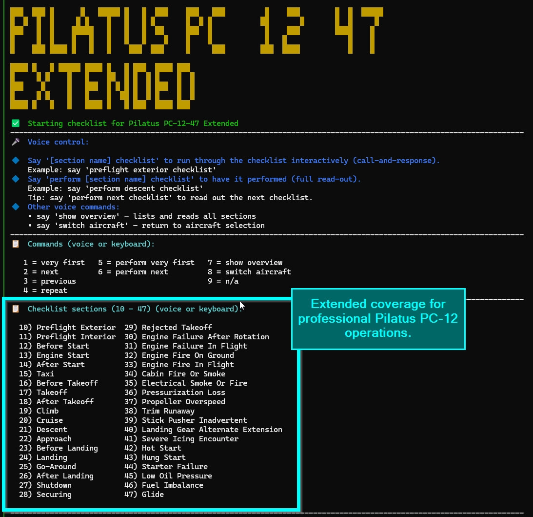 Pilatus PC-12 Checklist Bundle - Checklist Bundle for Checklist Reader ...
