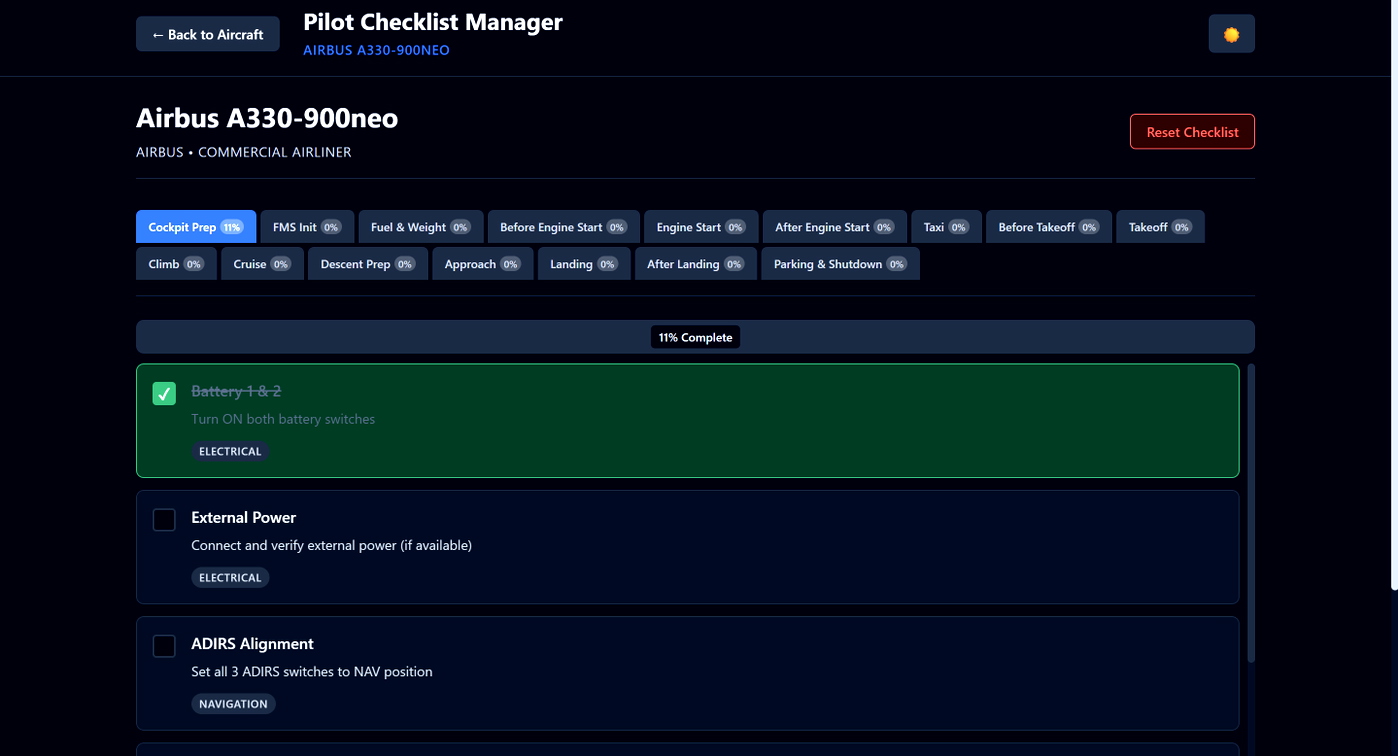 Pilot Checklist Manager for Microsoft Flight Simulator | Feed