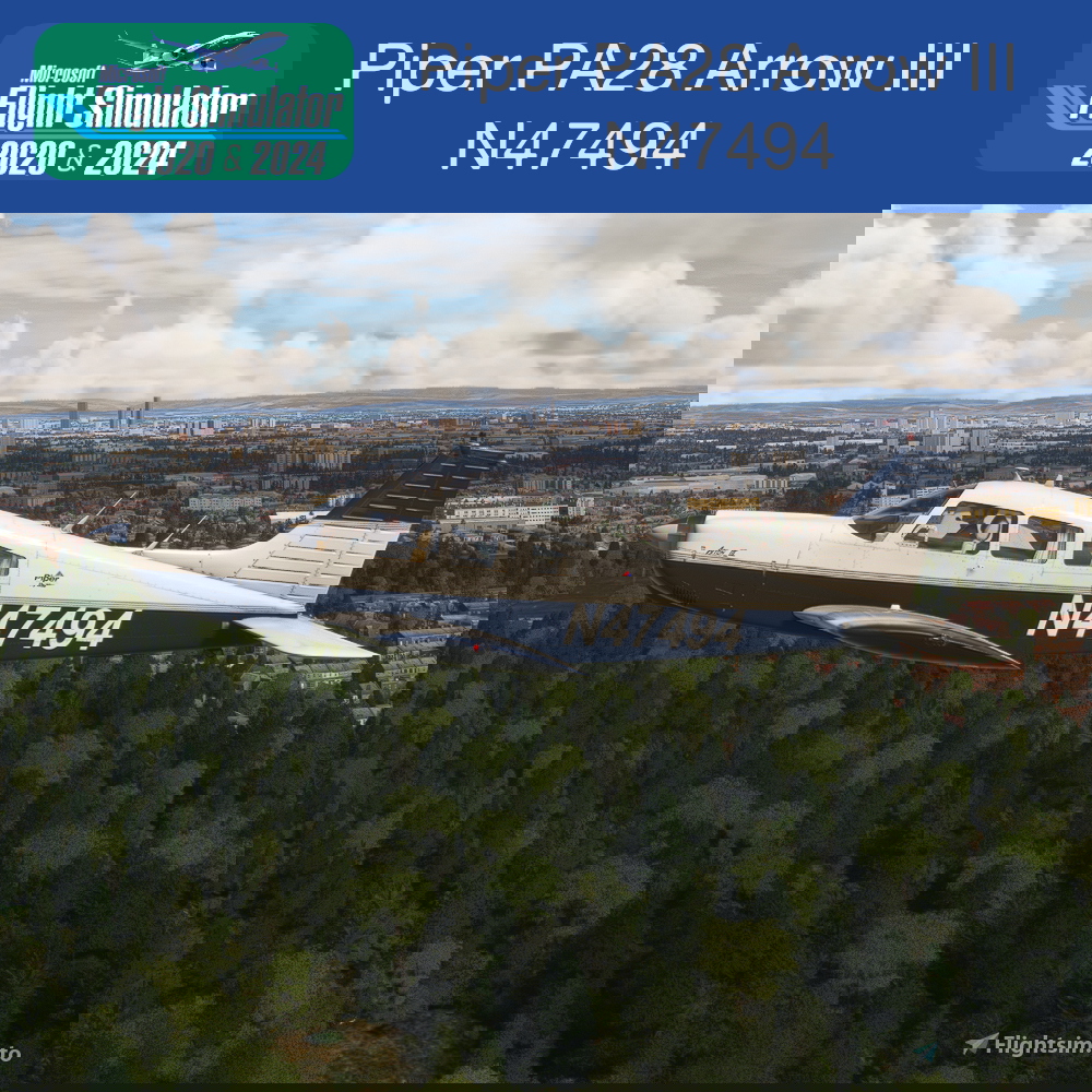Piper PA28 Arrow III N47494 for Microsoft Flight Simulator | MSFS