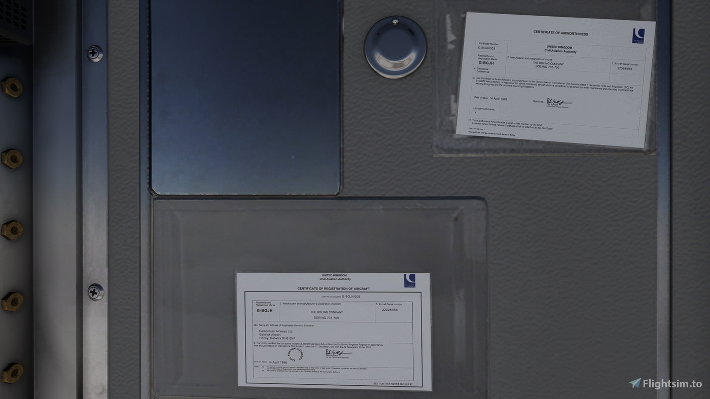 PMDG 737-700 w/ cabin Caledonian Airways (G-BGJH) for Microsoft Flight ...