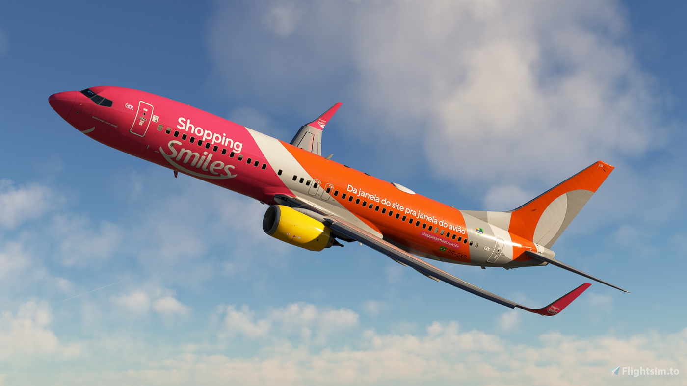 PMDG 737-800 - Gol Linhas Aereas PR-GXP - "Shopping Smiles" for Microsoft Flight Simulator | MSFS