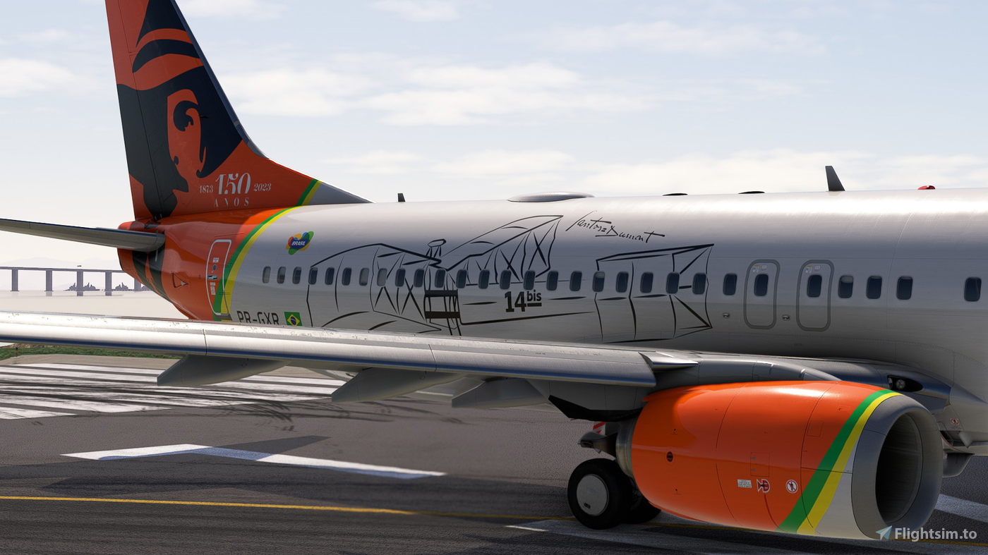 PMDG 737-800 - GOL Linhas Aereas PR-GXR - "Santos Dumont" (w/ cabin) para Microsoft Flight ...