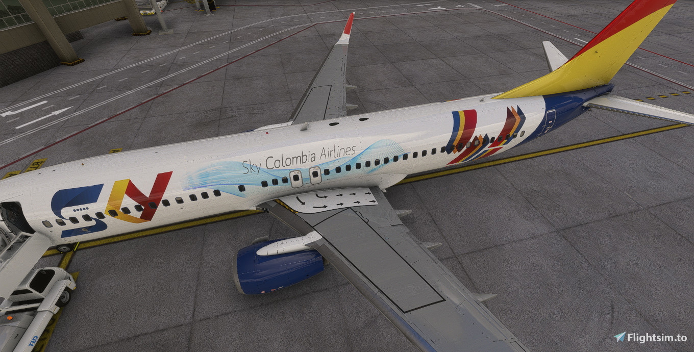 Boeing 737-800 Livery Sky Colombia VA 8K for Microsoft Flight Simulator ...