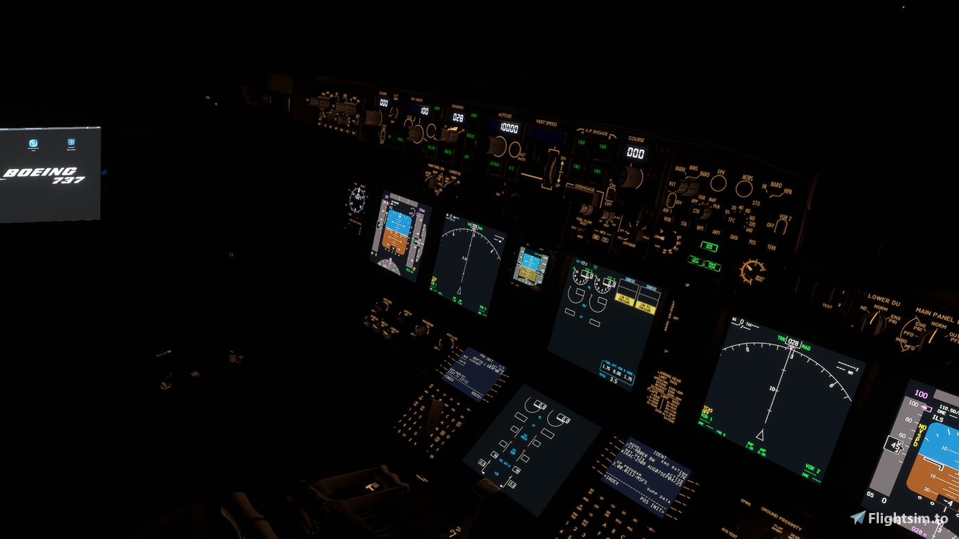 PMDG 737 ambient lighting for the virtual cockpit. All models. pour ...