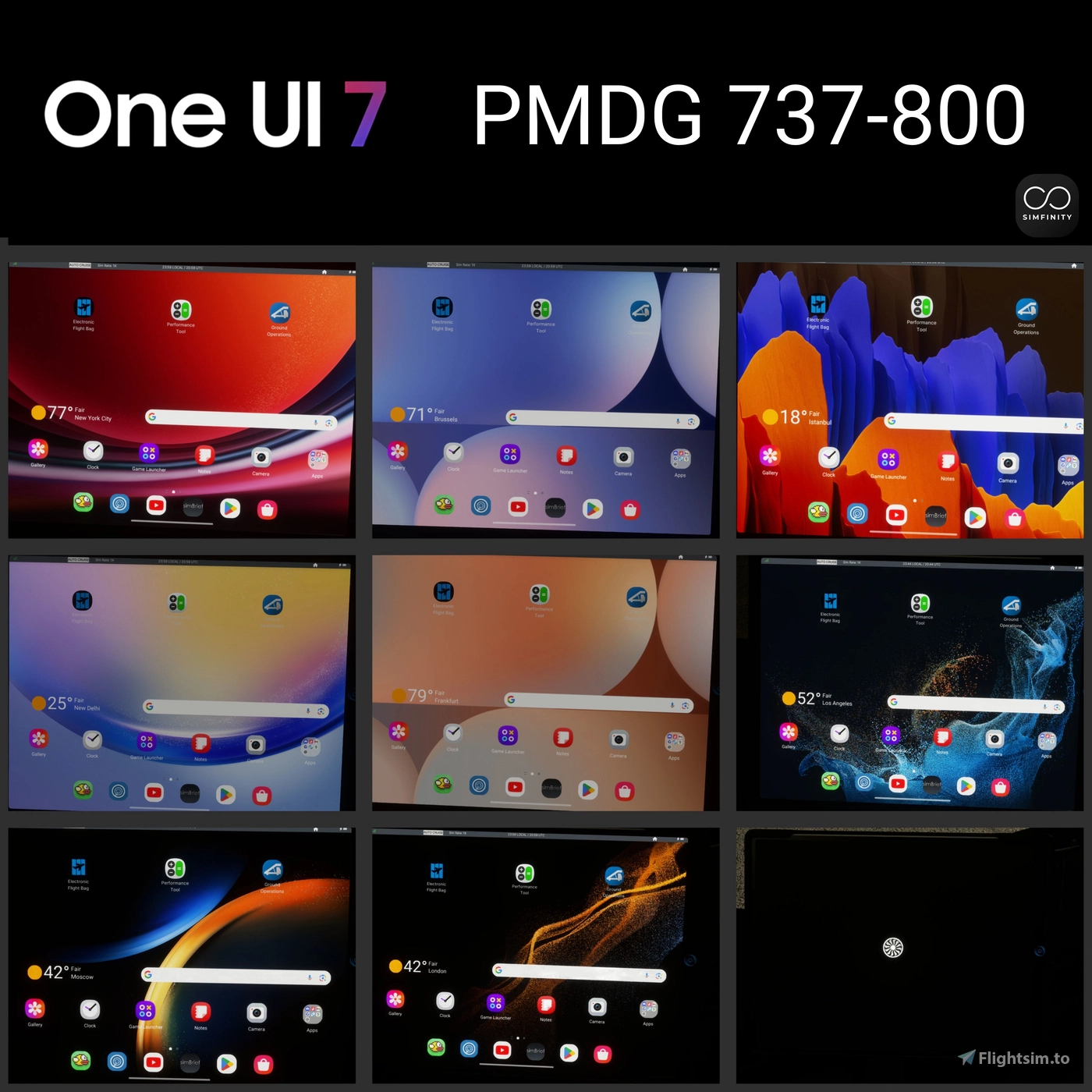 PMDG 737-800 Android One Ui 7 Flight Tablet Pack Addon MSFS 2020 für ...