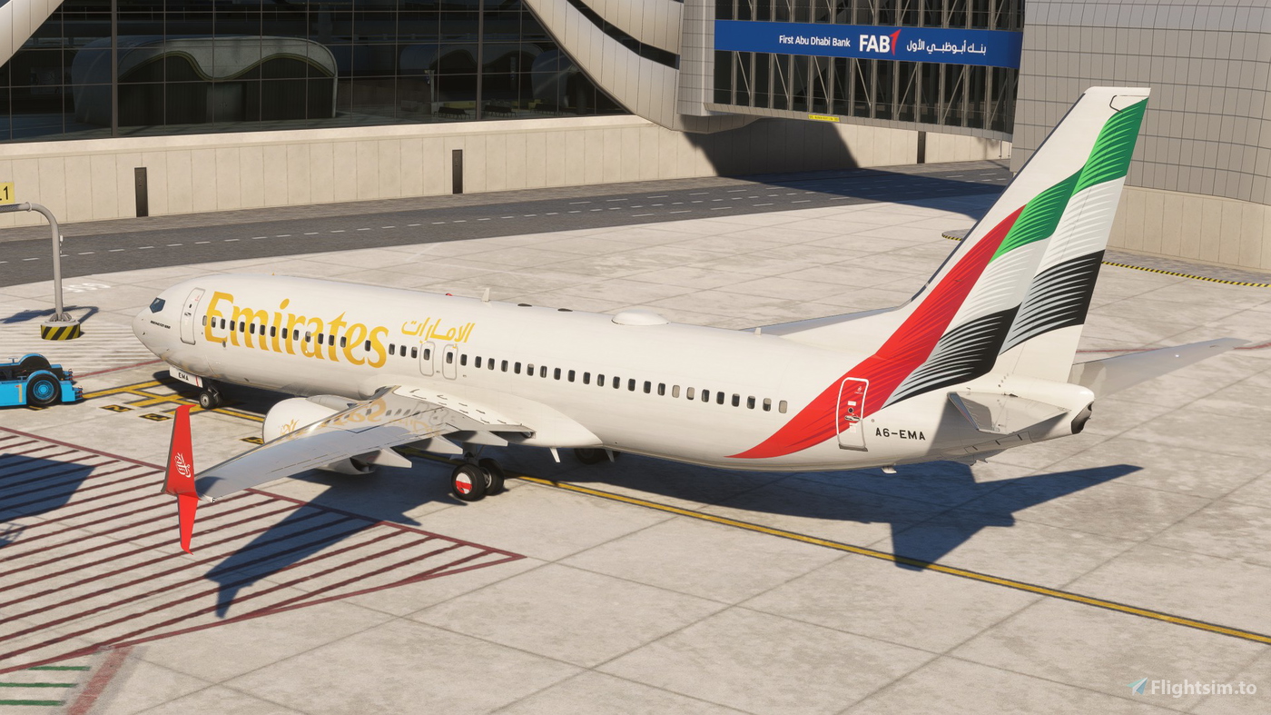 PMDG 737-800 Emirates A6-EMA (fictional) for Microsoft Flight Simulator ...