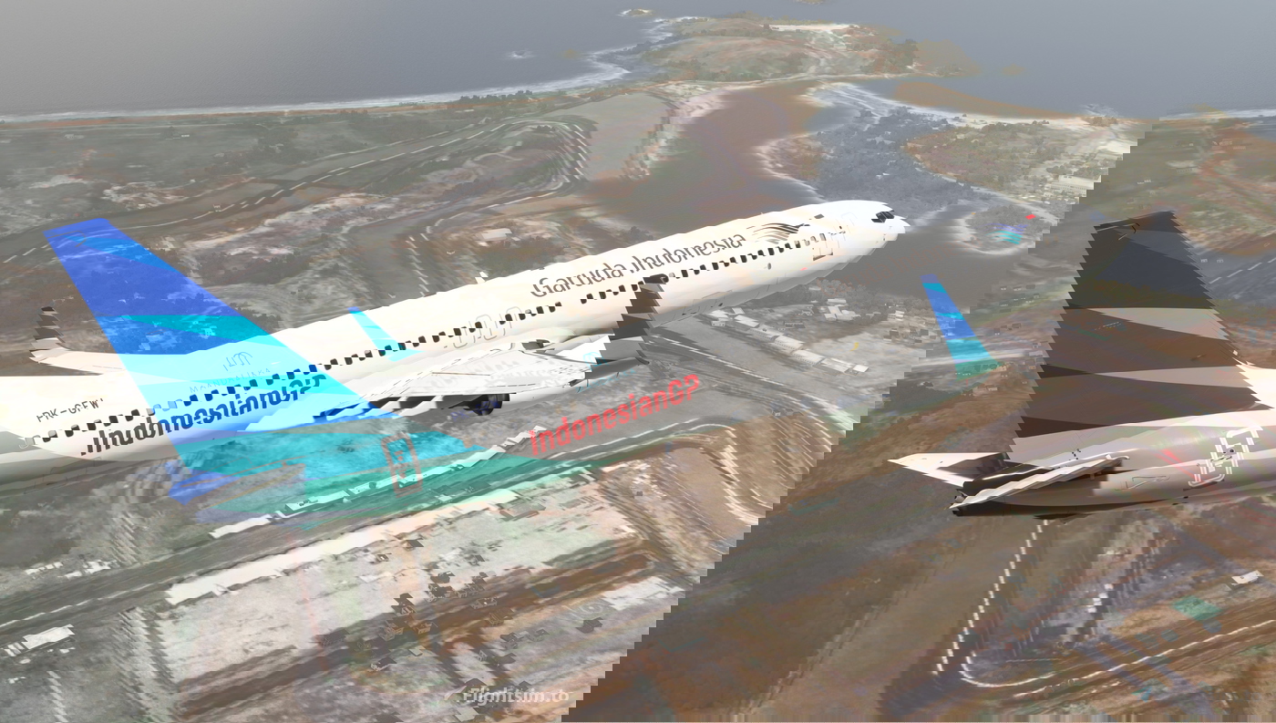 PMDG 737-800 Garuda Indonesia ("Indonesian GP" c/s) PK-GFW のために ...