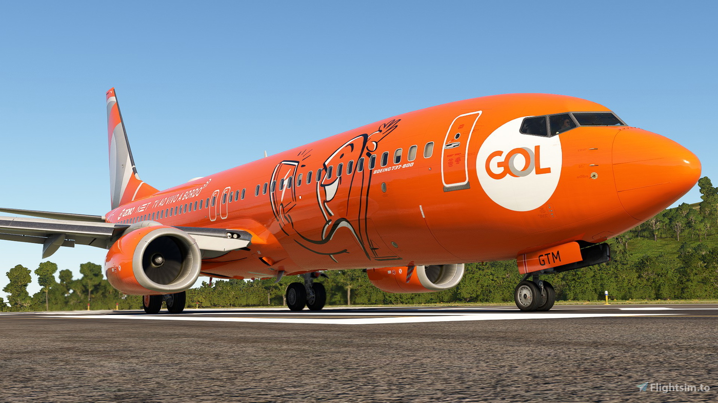 PMDG 737-800 - GOL Linhas Aereas PR-GTM - "TV ao Vivo" (w/ cabin) for Microsoft Flight Simulator ...