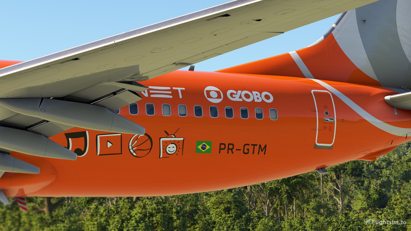 PMDG 737-800 - GOL Linhas Aereas PR-GTM - "TV ao Vivo" (w/ cabin) for Microsoft Flight Simulator ...