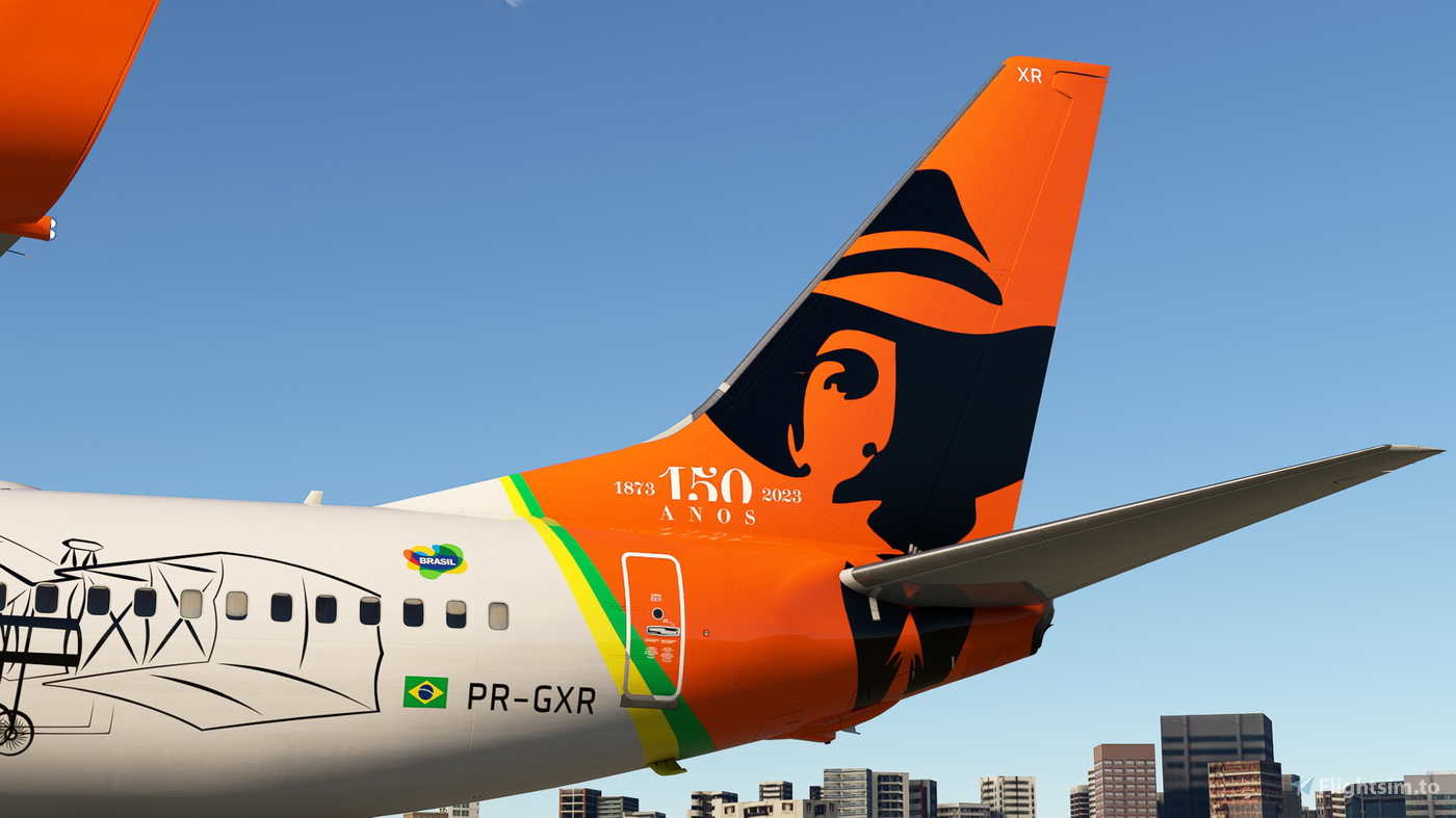 PMDG 737-800 - GOL Linhas Aereas PR-GXR - "Santos Dumont" (w/ cabin) for Microsoft Flight ...