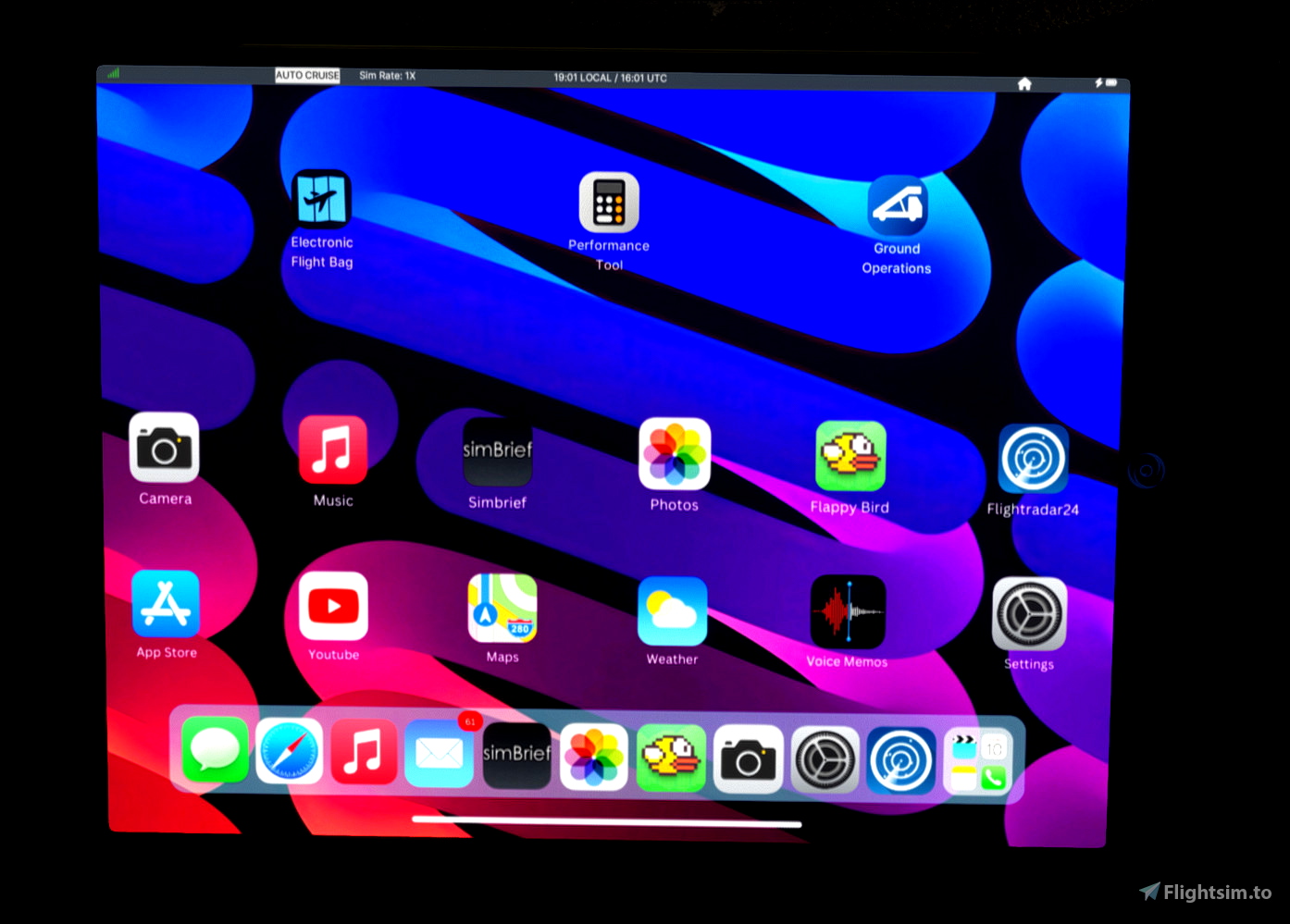 PMDG 737-800 IOS Flight Tablet Wallpaper Pack for MFS 2020 for ...