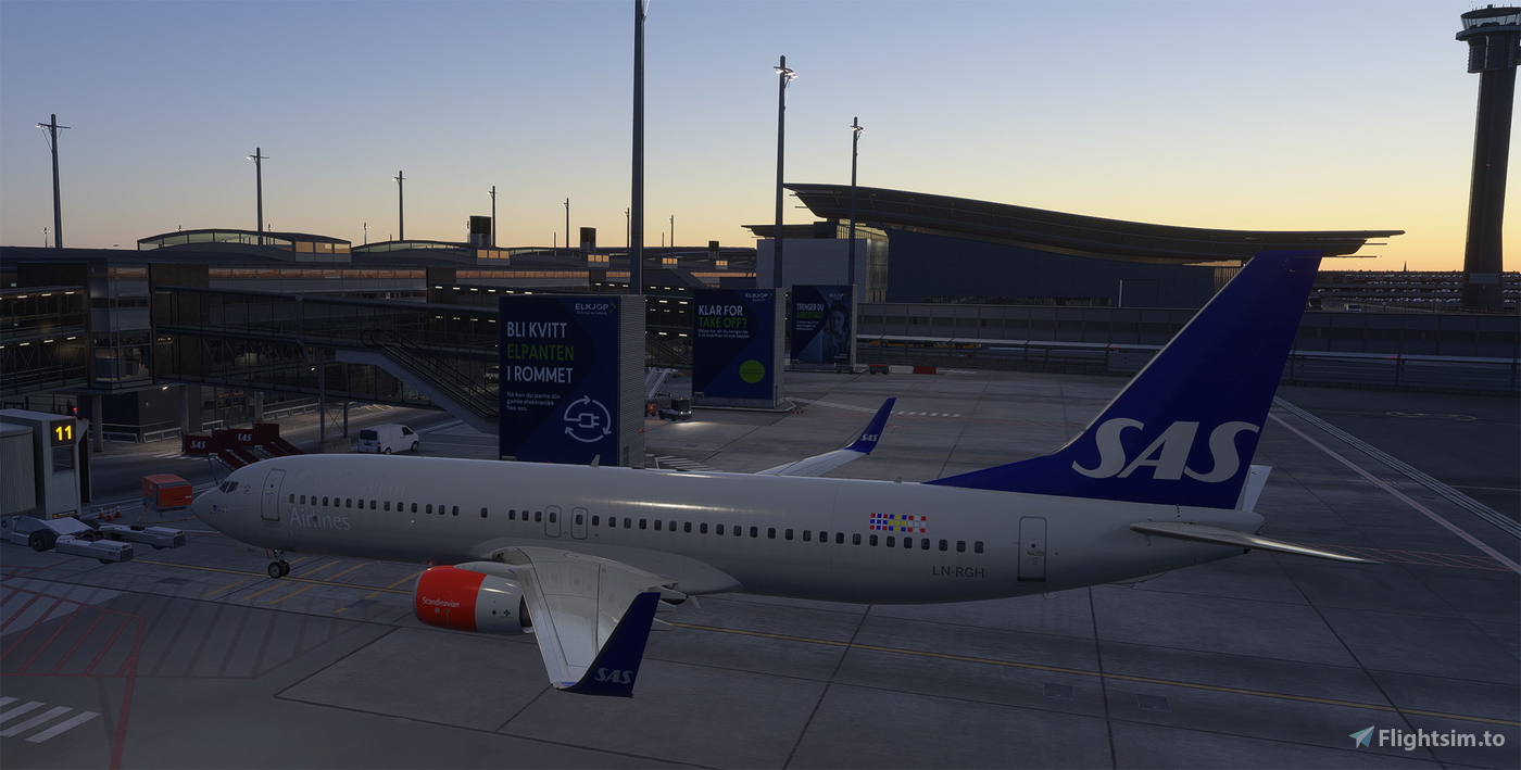 PMDG 737-800 MSFS2024 SAS LN-RGH за Microsoft Flight Simulator | MSFS