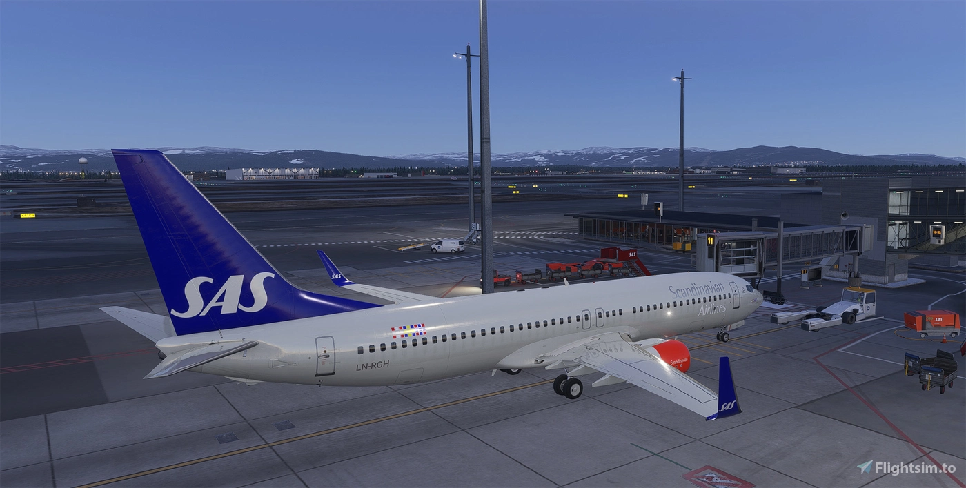 PMDG 737-800 MSFS2024 SAS LN-RGH за Microsoft Flight Simulator | MSFS